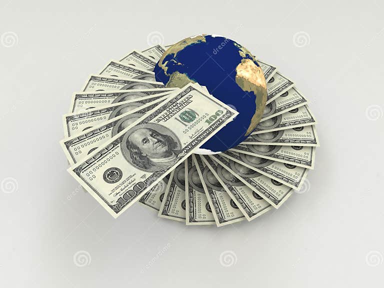 Money around the world stock illustration. Illustration of crisis ...