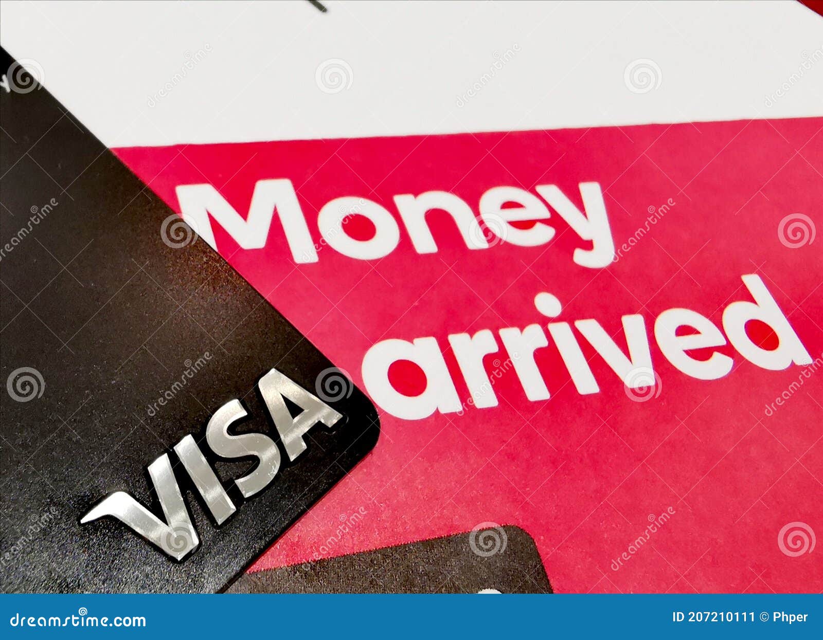 Money Arrived with a VISA Credit Card Editorial Photo - Image of visa ...