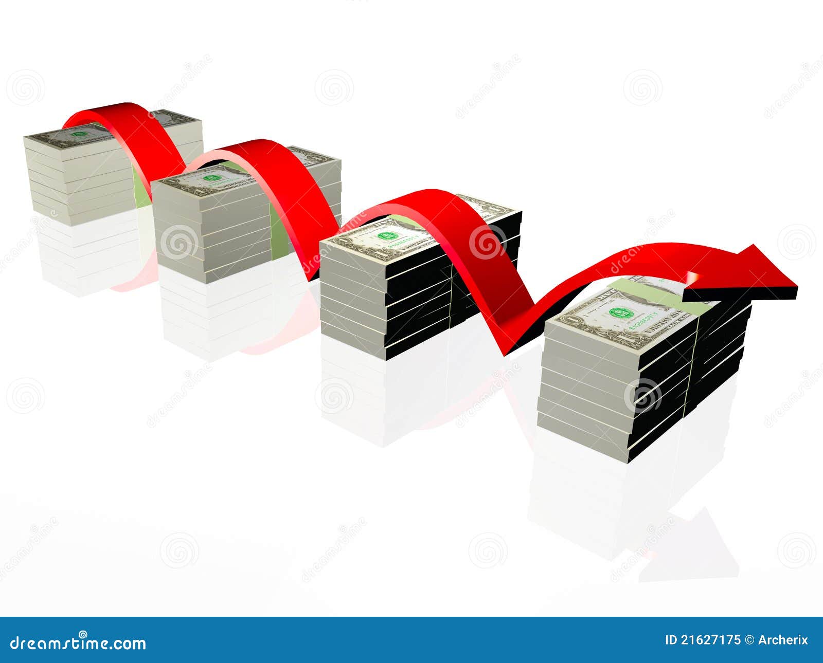 Money and arrow stock illustration. Illustration of abstract - 21627175
