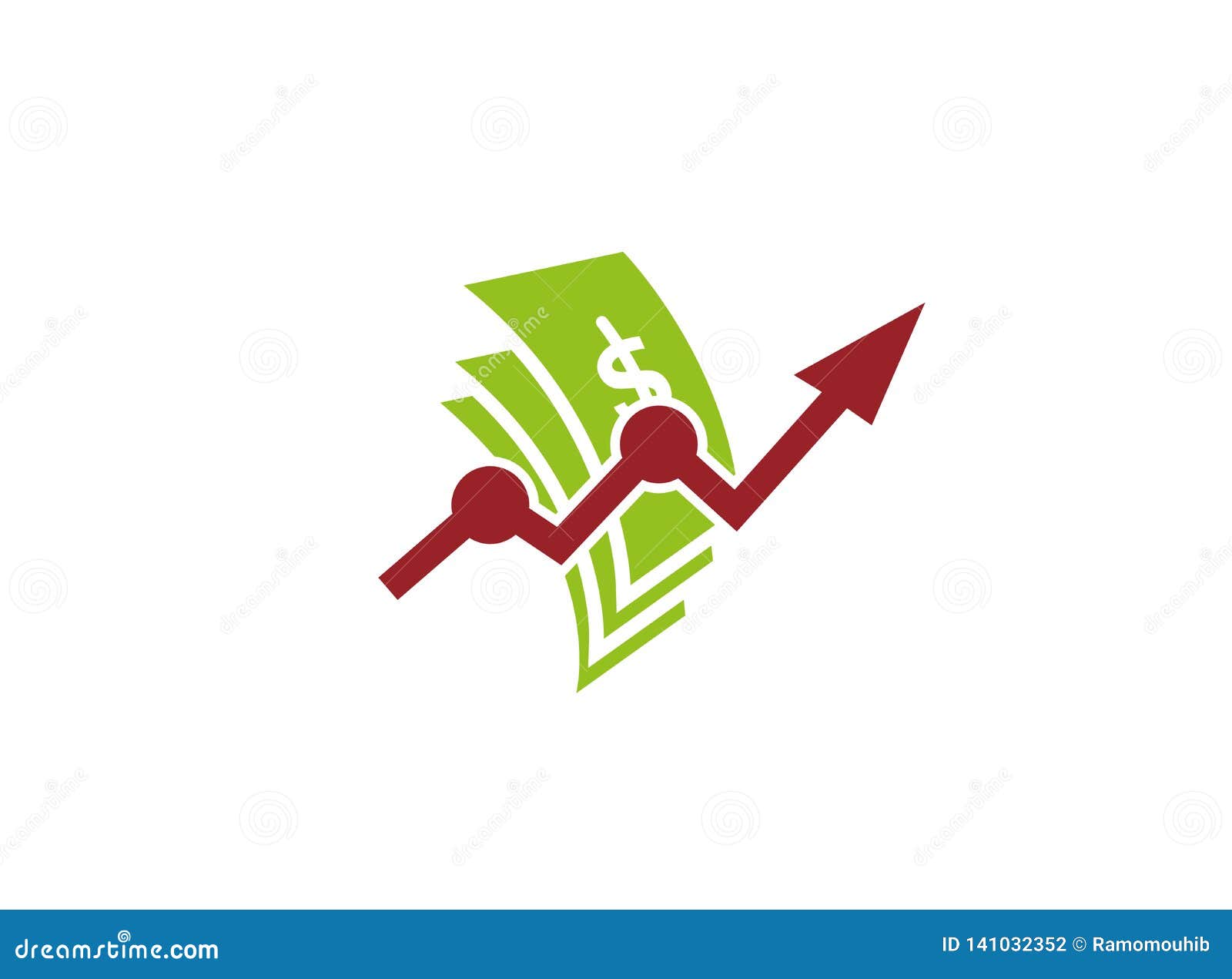 Money Arrow Chart Finance for Logo Design Illustration Stock ...
