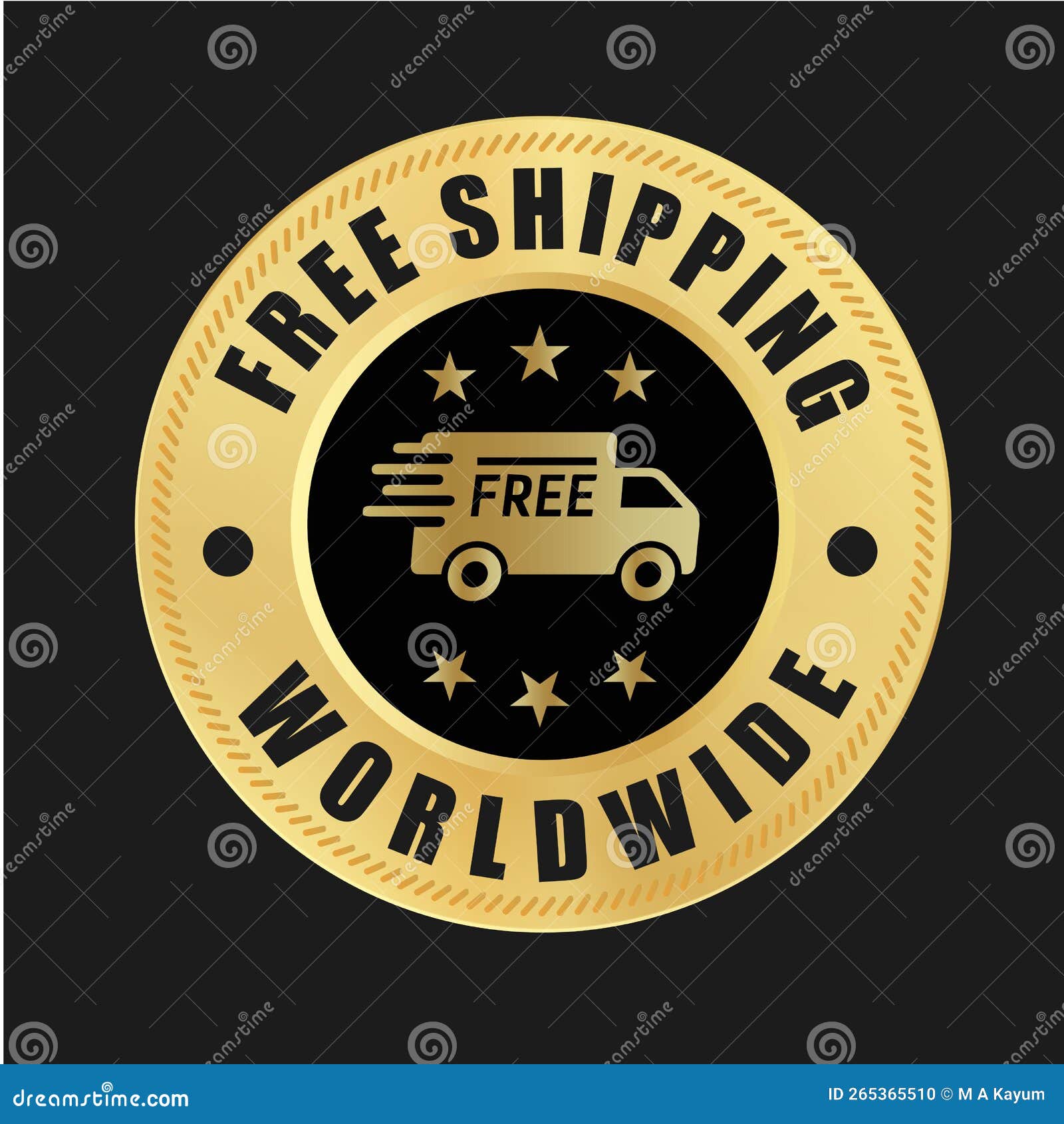 Free Shipping Worldwide Vector Logo. Worldwide Shipping Badge Stock ...