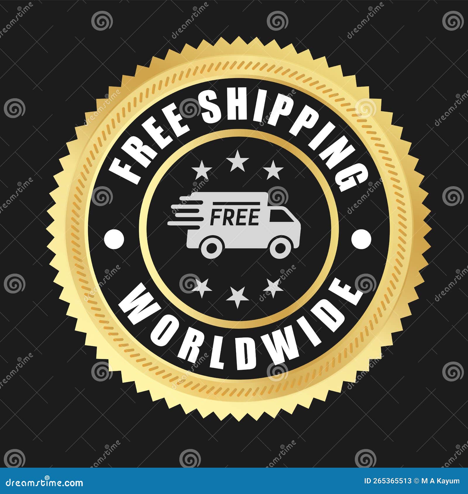 Free Shipping Worldwide Vector Logo. Worldwide Shipping Badge Stock ...