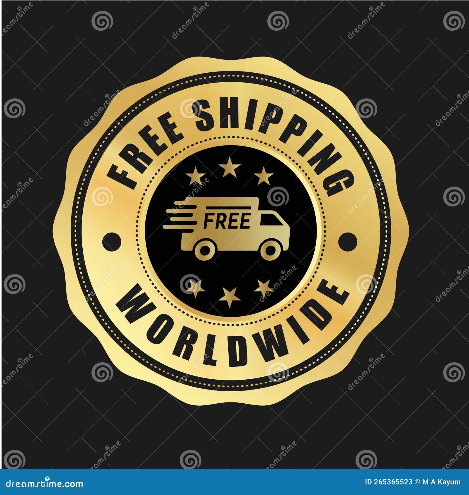 Free Shipping Worldwide Vector Logo. Worldwide Shipping Badge Stock ...