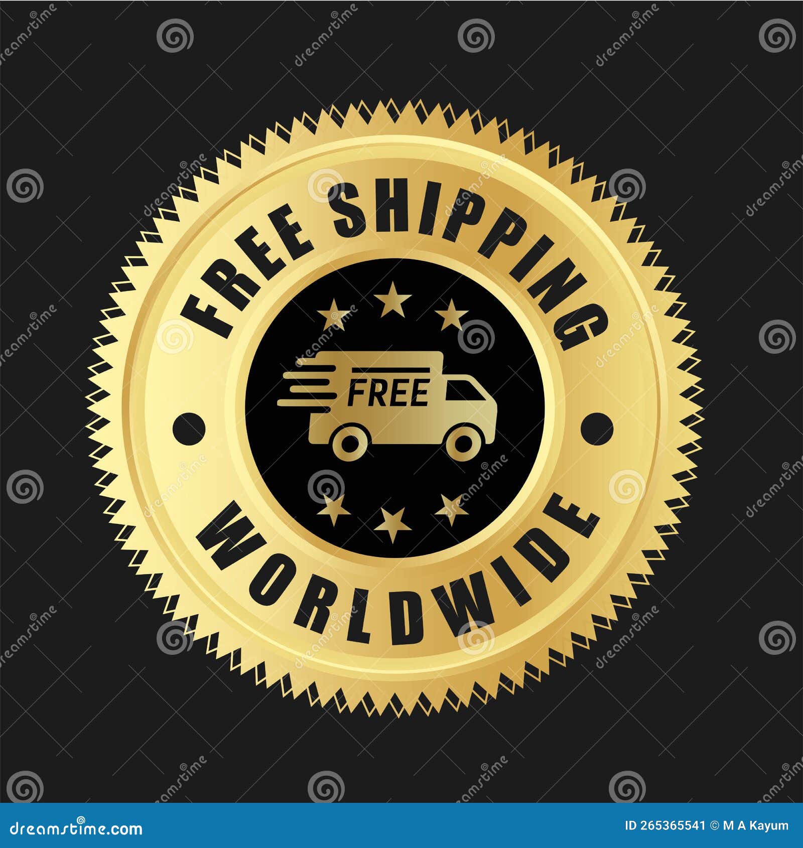 Free Shipping Worldwide Vector Logo. Worldwide Shipping Badge Stock ...