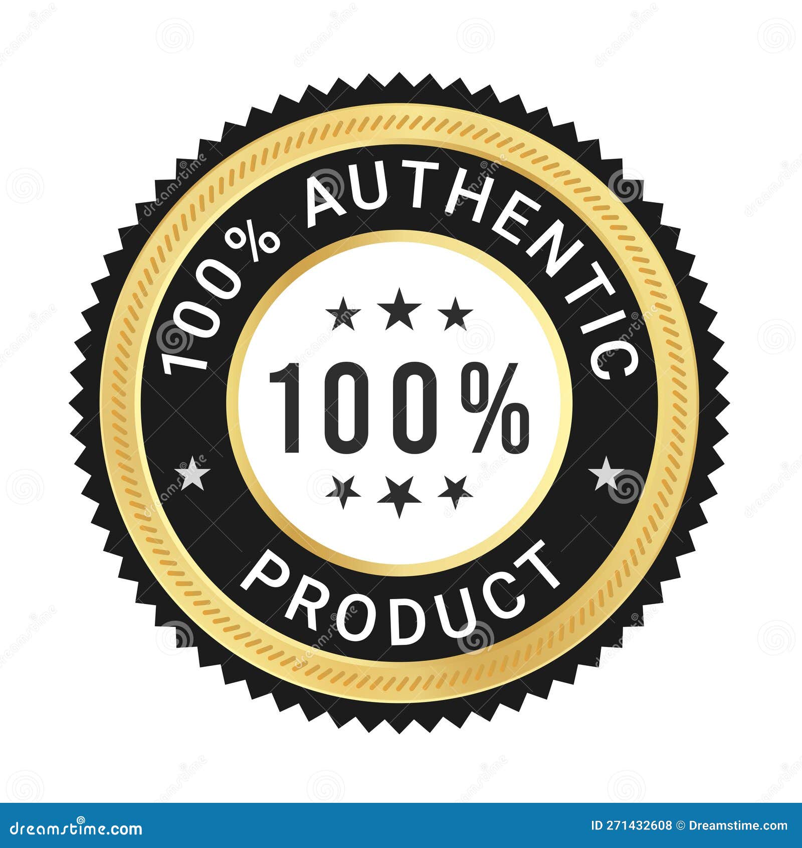 Authentic Product Label, 100 Percent Authentic Product Vector Logo ...