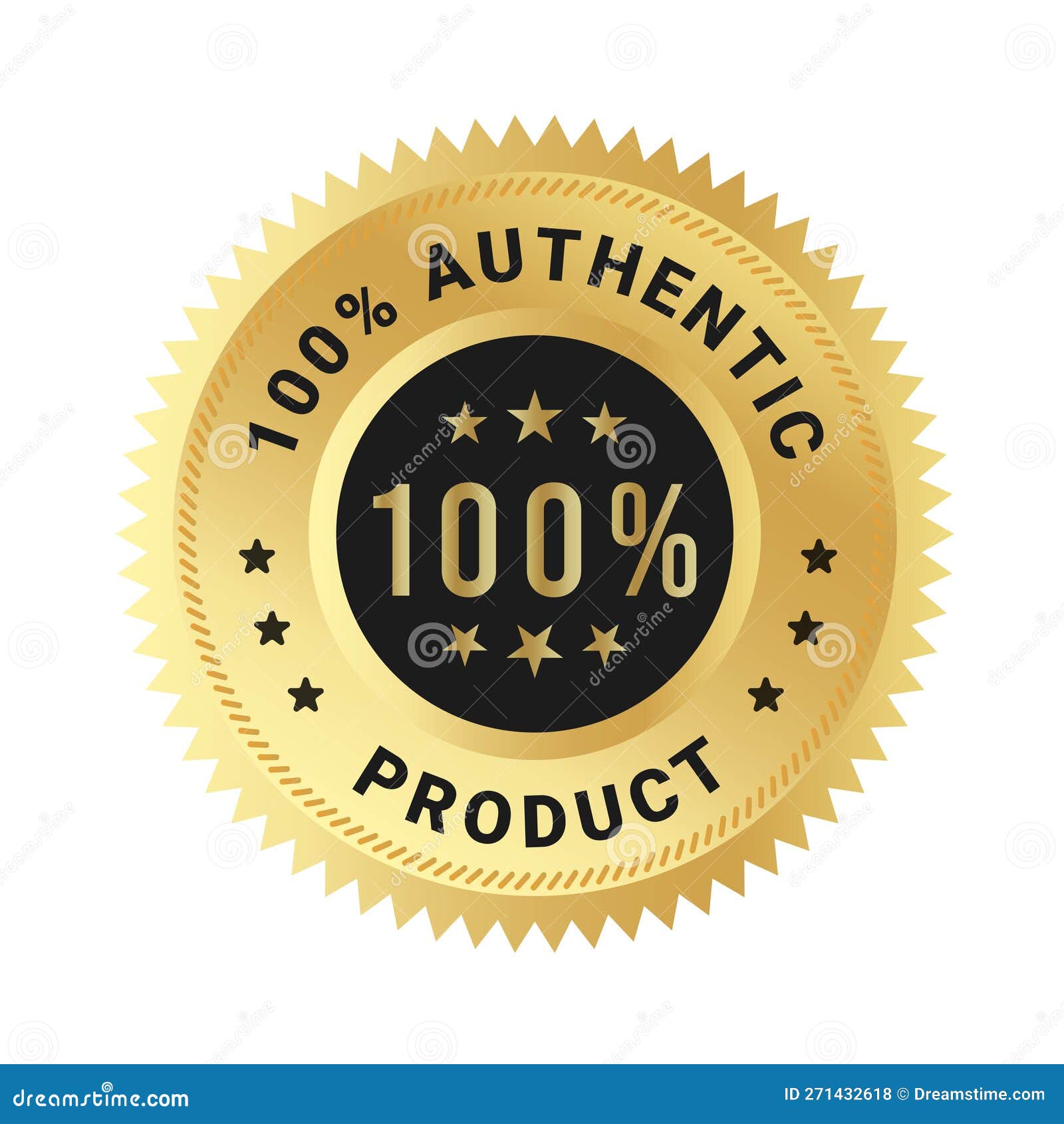 Authentic Product Label, 100 Percent Authentic Product Vector Logo ...