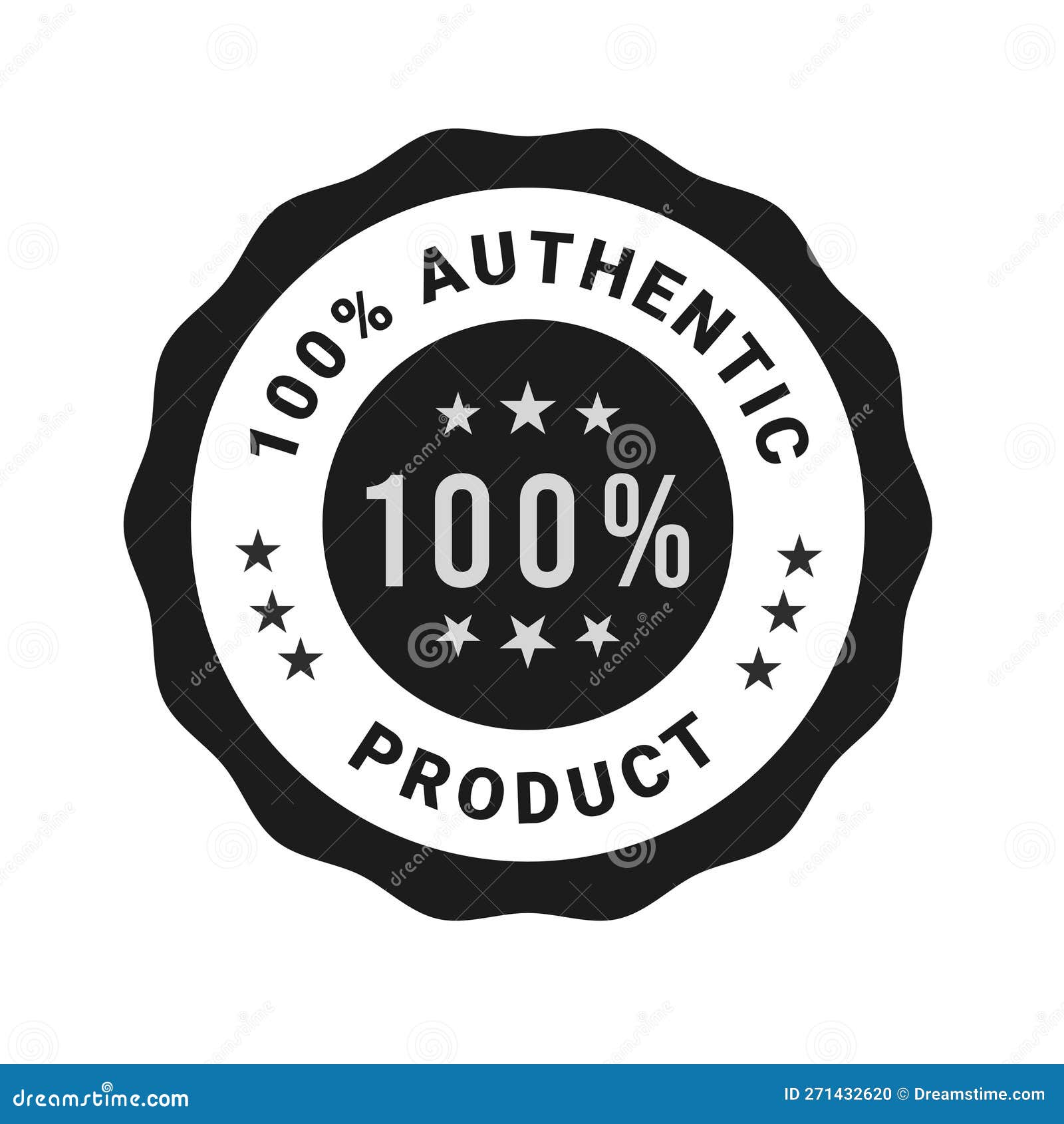 Authentic Product Label, 100 Percent Authentic Product Vector Logo ...