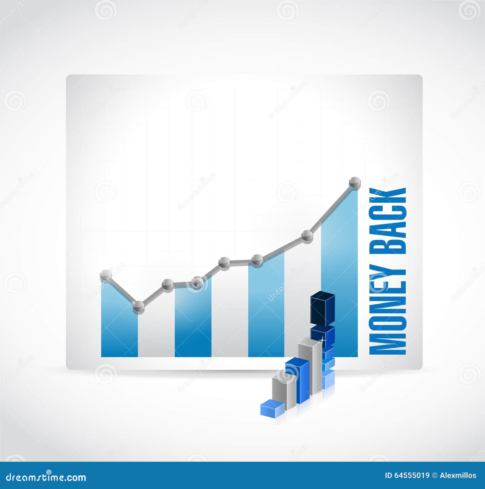 Money back business graph stock illustration. Illustration of price ...