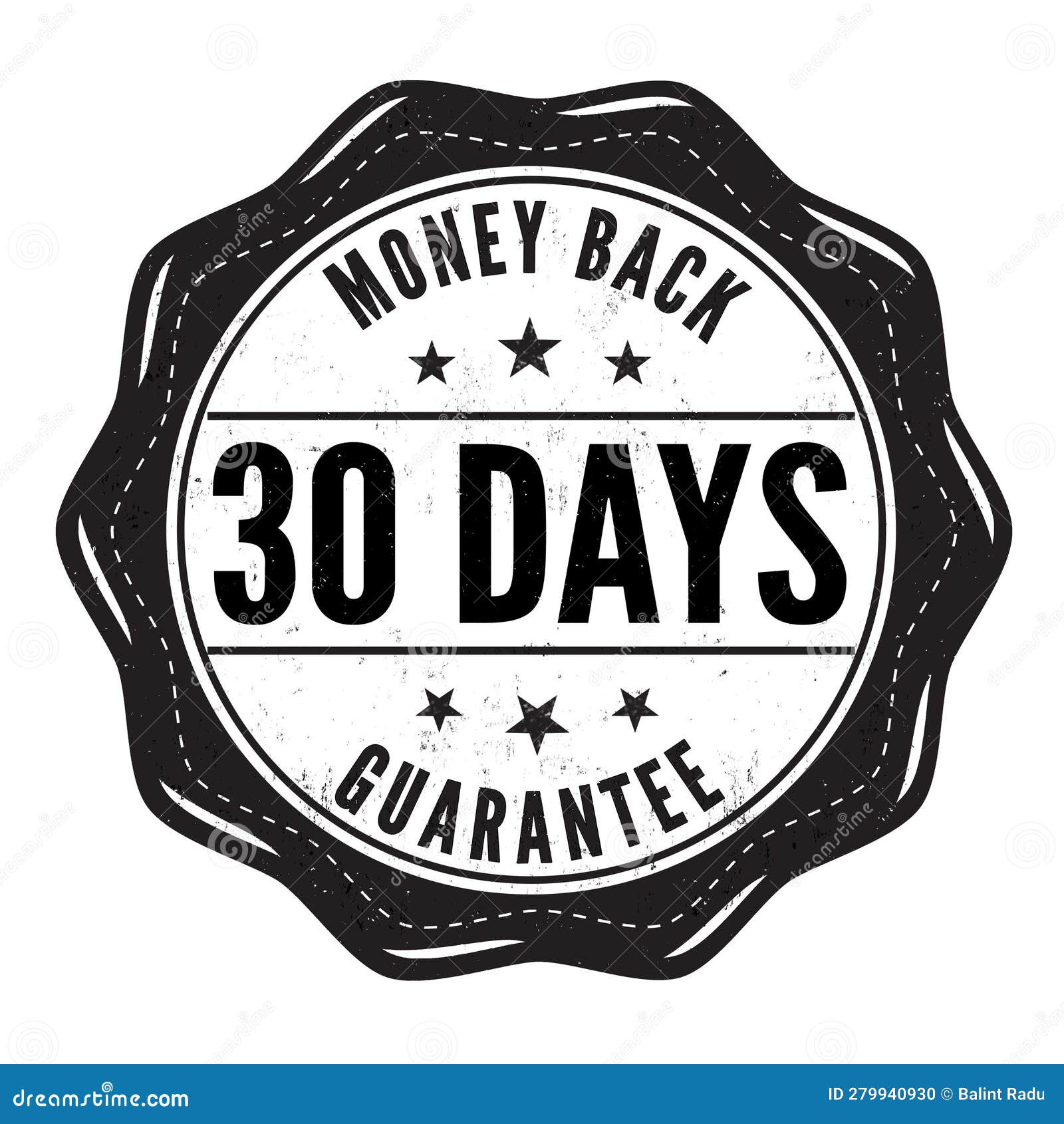 Money Back 30 Days Grunge Rubber Stamp Stock Vector - Illustration of ...