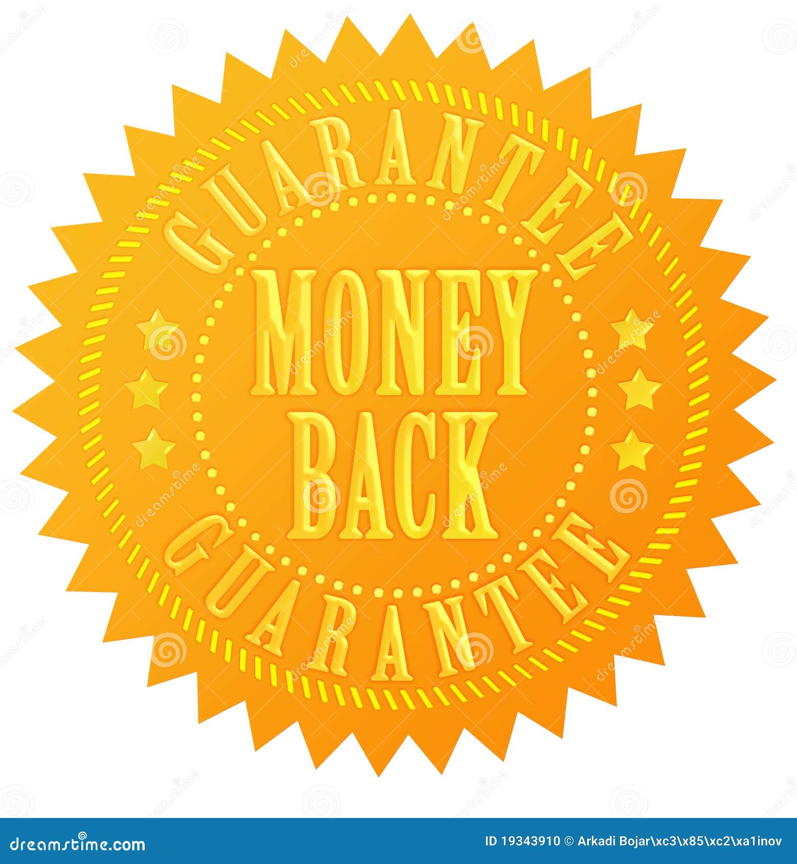Money back guarantee seal stock illustration. Illustration of ...