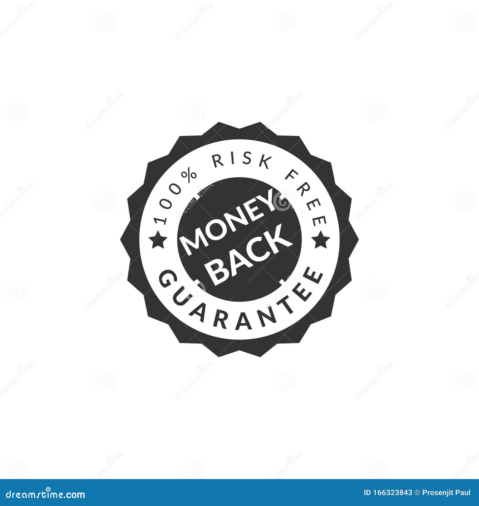 100 Money Back Guaranteed Badge Stock Vector - Illustration of customer ...