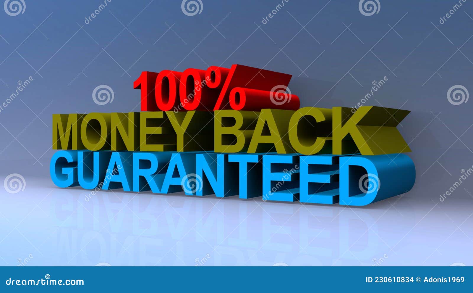 100 money back guaranteed stock illustration. Illustration of marketing ...