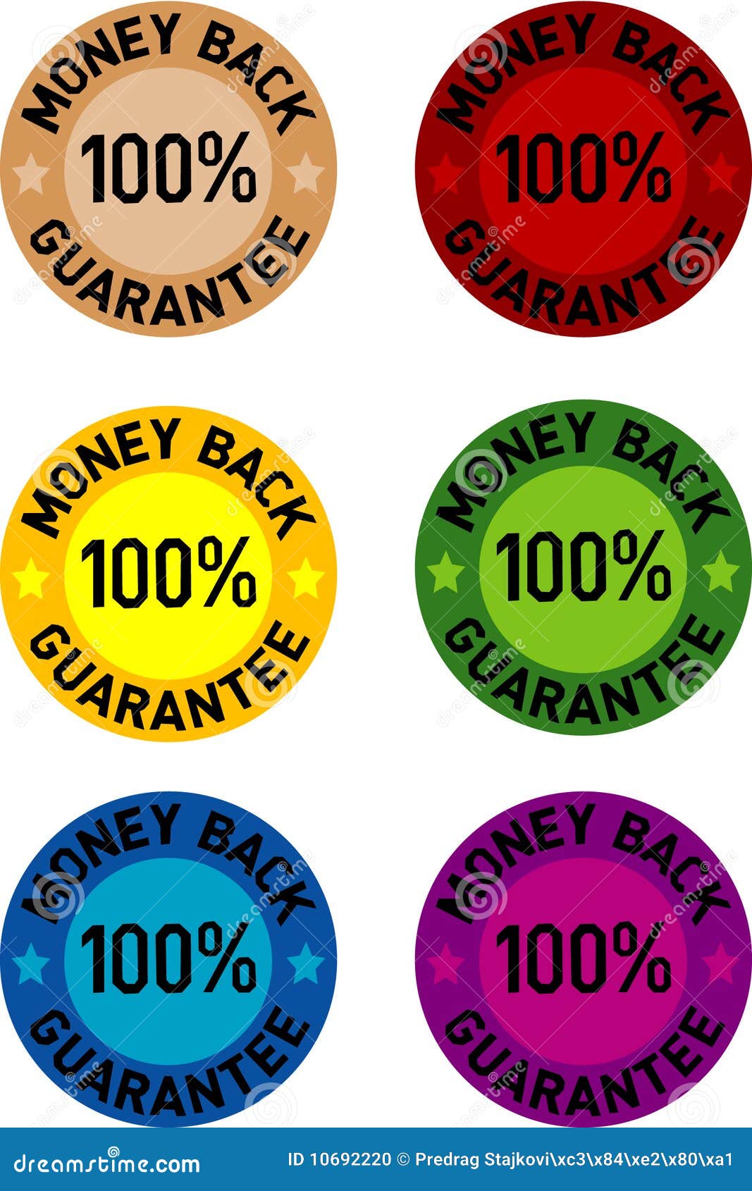 Money back label stock vector. Illustration of commitment - 10692220