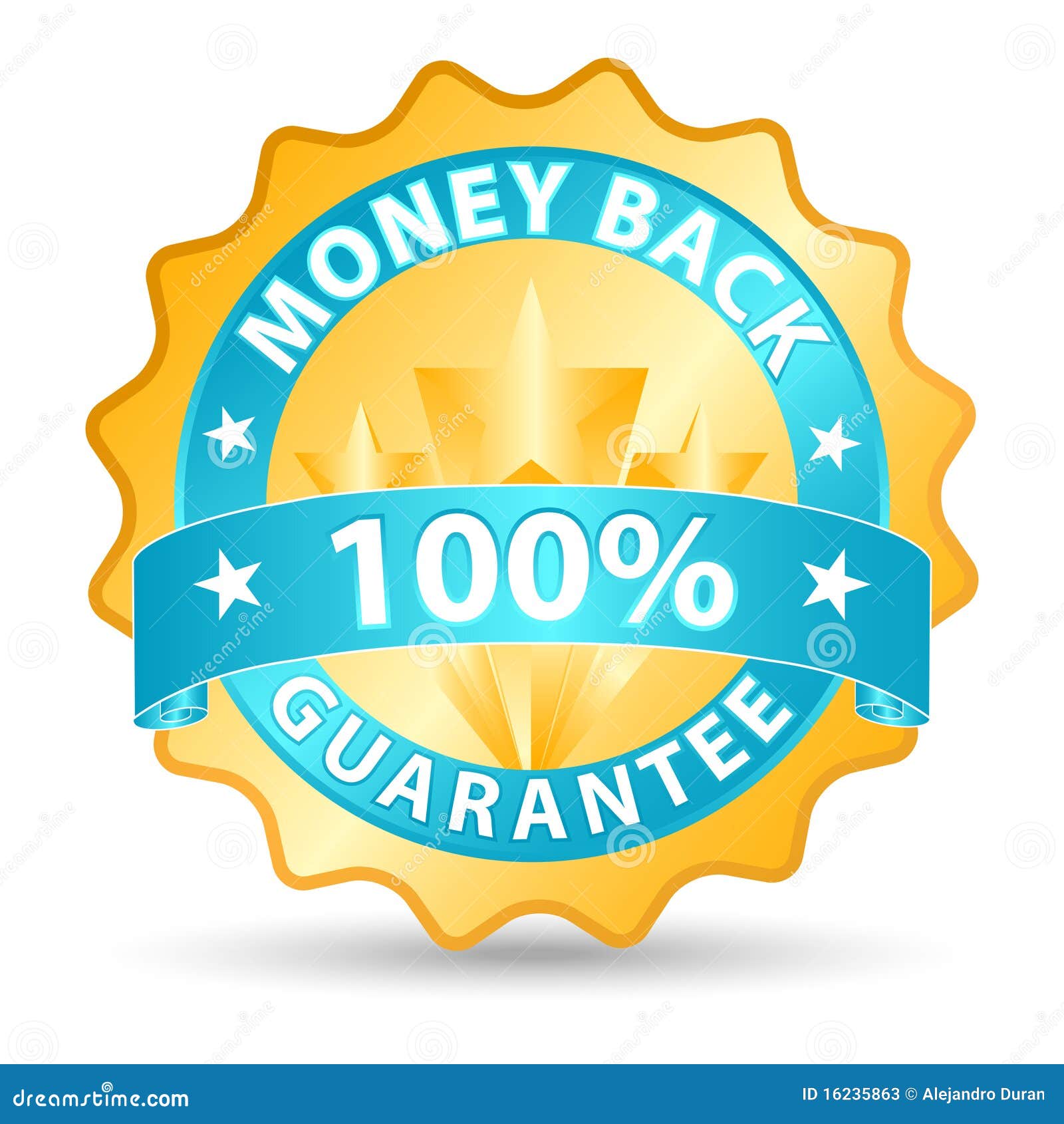 Money back ribbon stock vector. Illustration of approval - 16235863