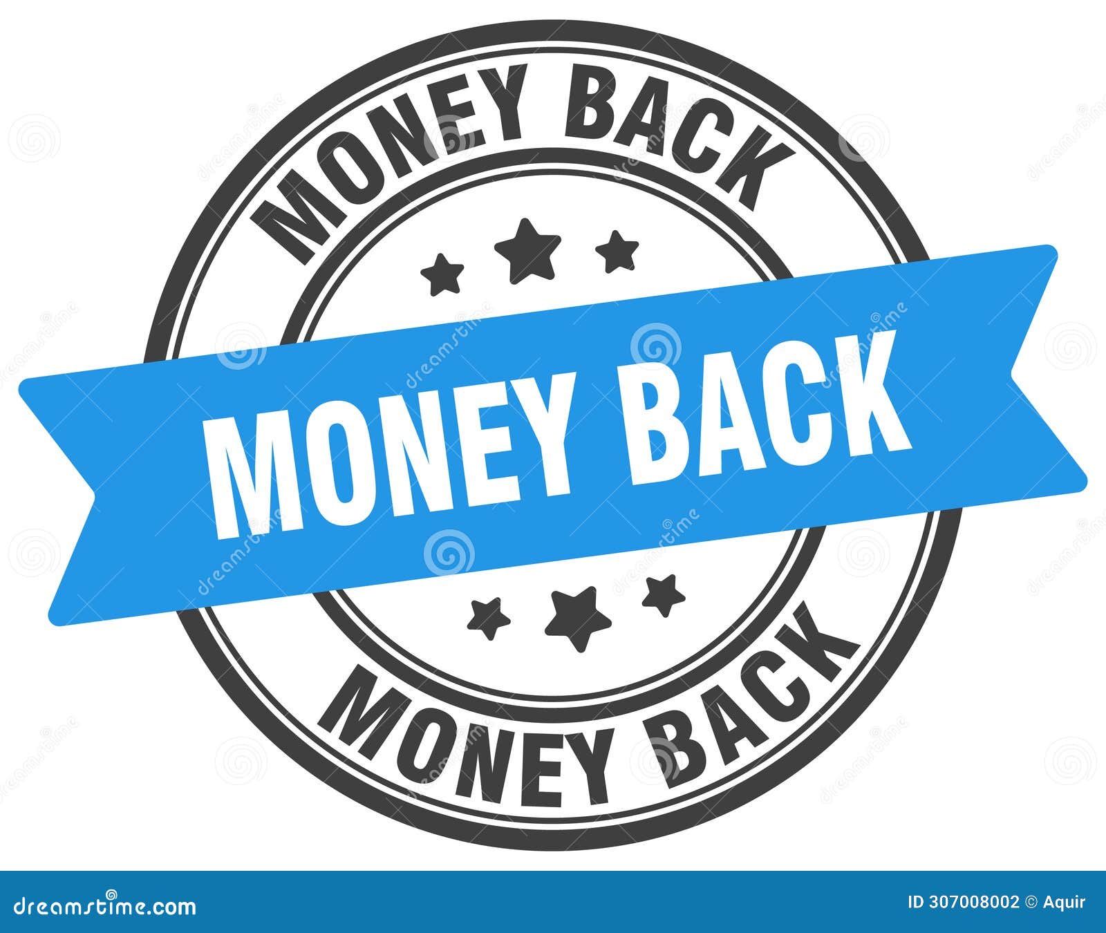 Money Back Stamp. Money Back Label on Transparent Background. Round ...