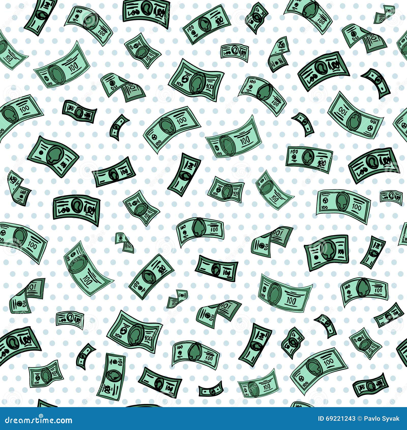 Money Background. Dollar Background. Banknotes Background. Stock Vector ...