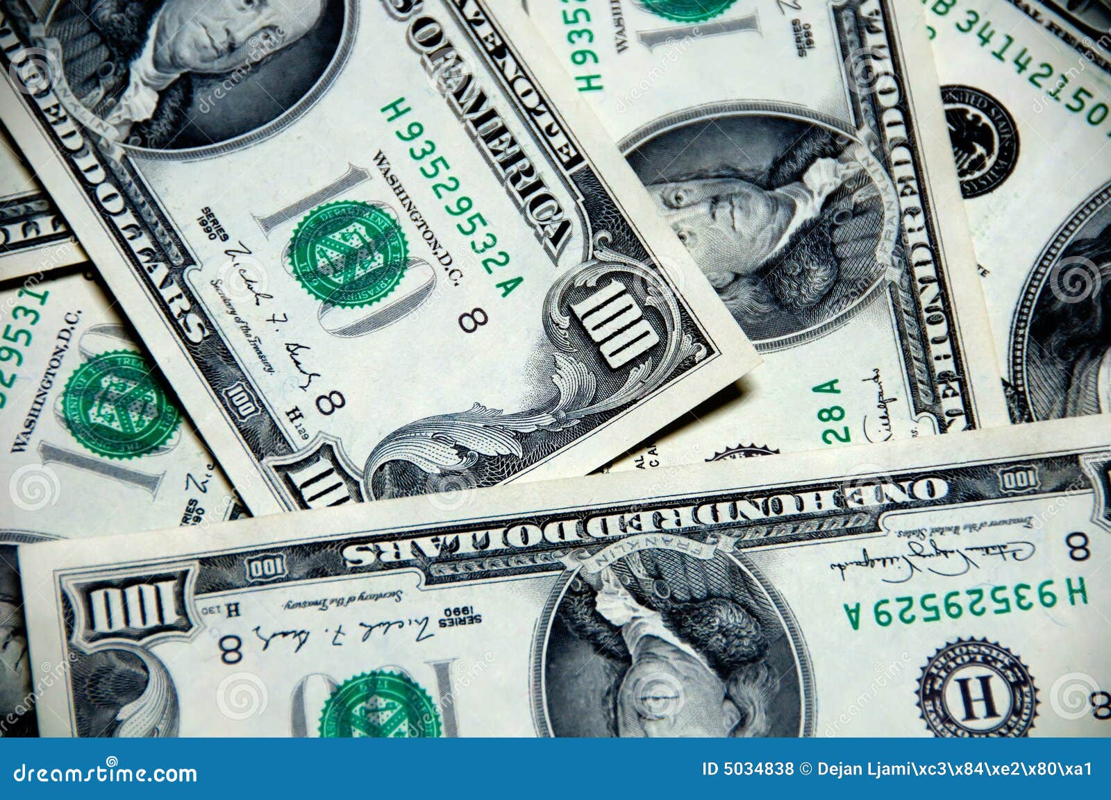 One Hundred US Dollars Texture. Many Banknotes. A Pile Of US Dollars ...