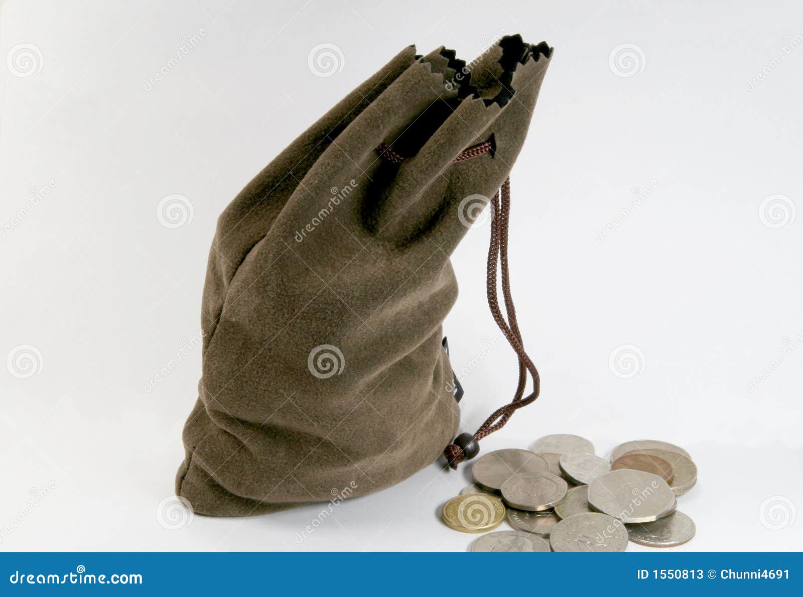 Money bag stock image. Image of penny, earn, rope, dollar - 1550813
