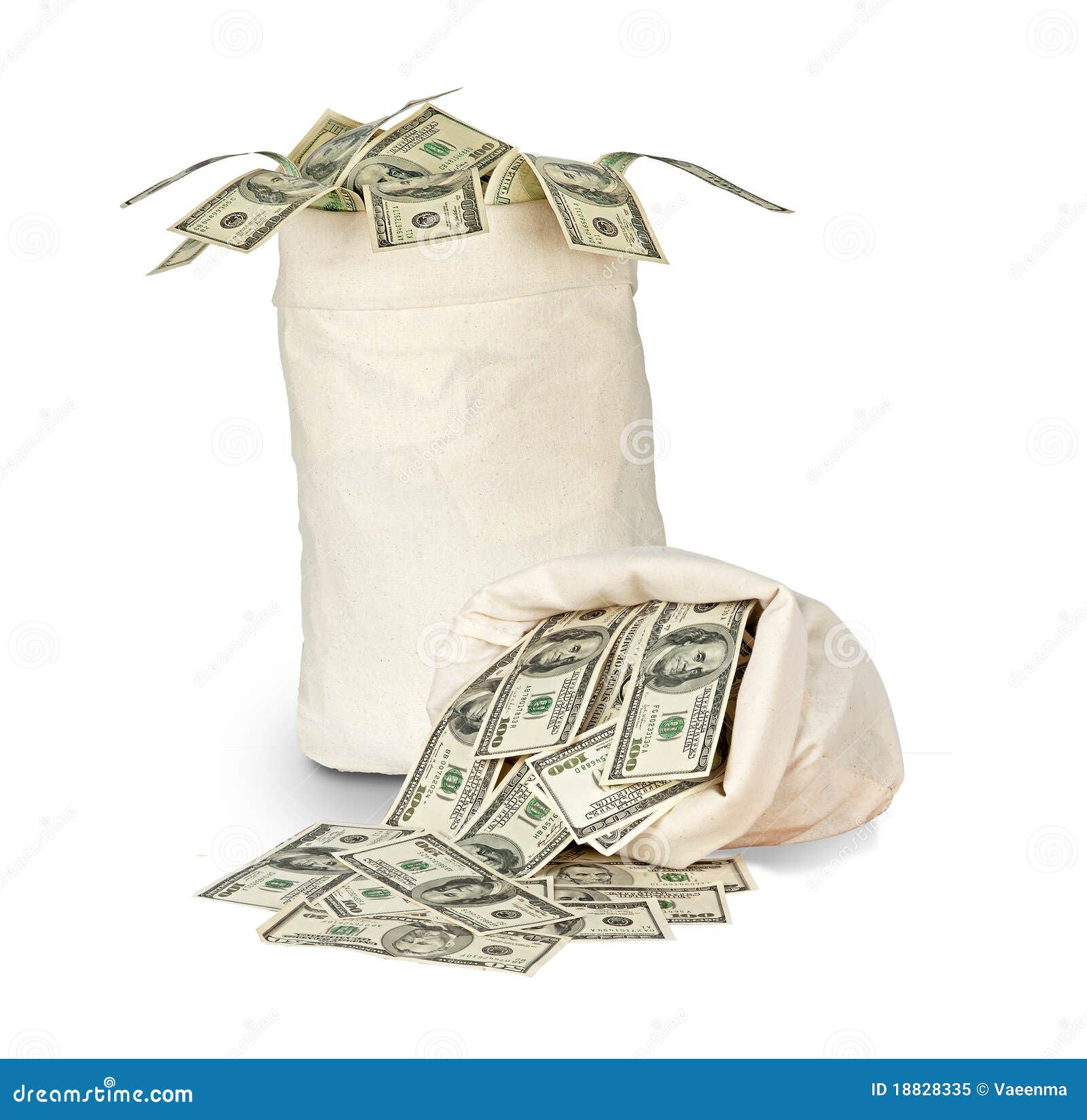 Money bag stock image. Image of richness, closeup, note - 18828335