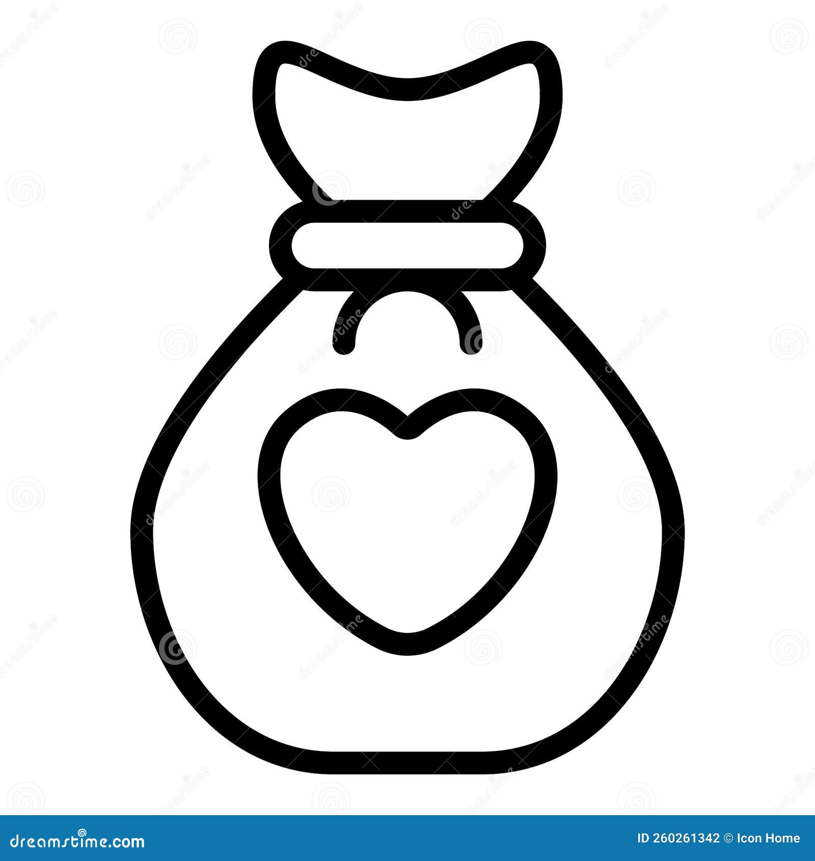 Money Bag, Currency Simple Line Stock Vector - Illustration of icon ...