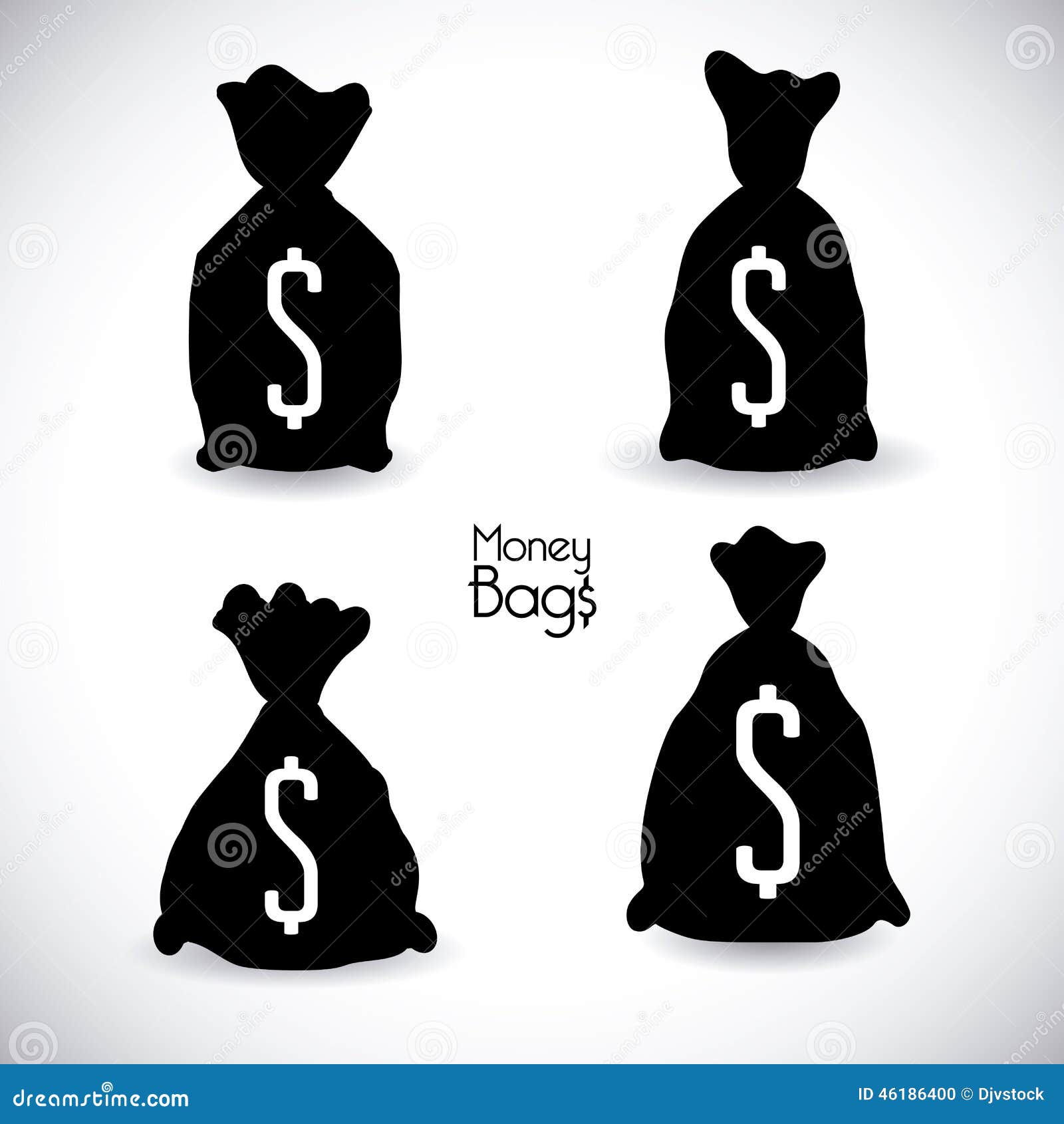Money bag design stock vector. Illustration of element - 46186400