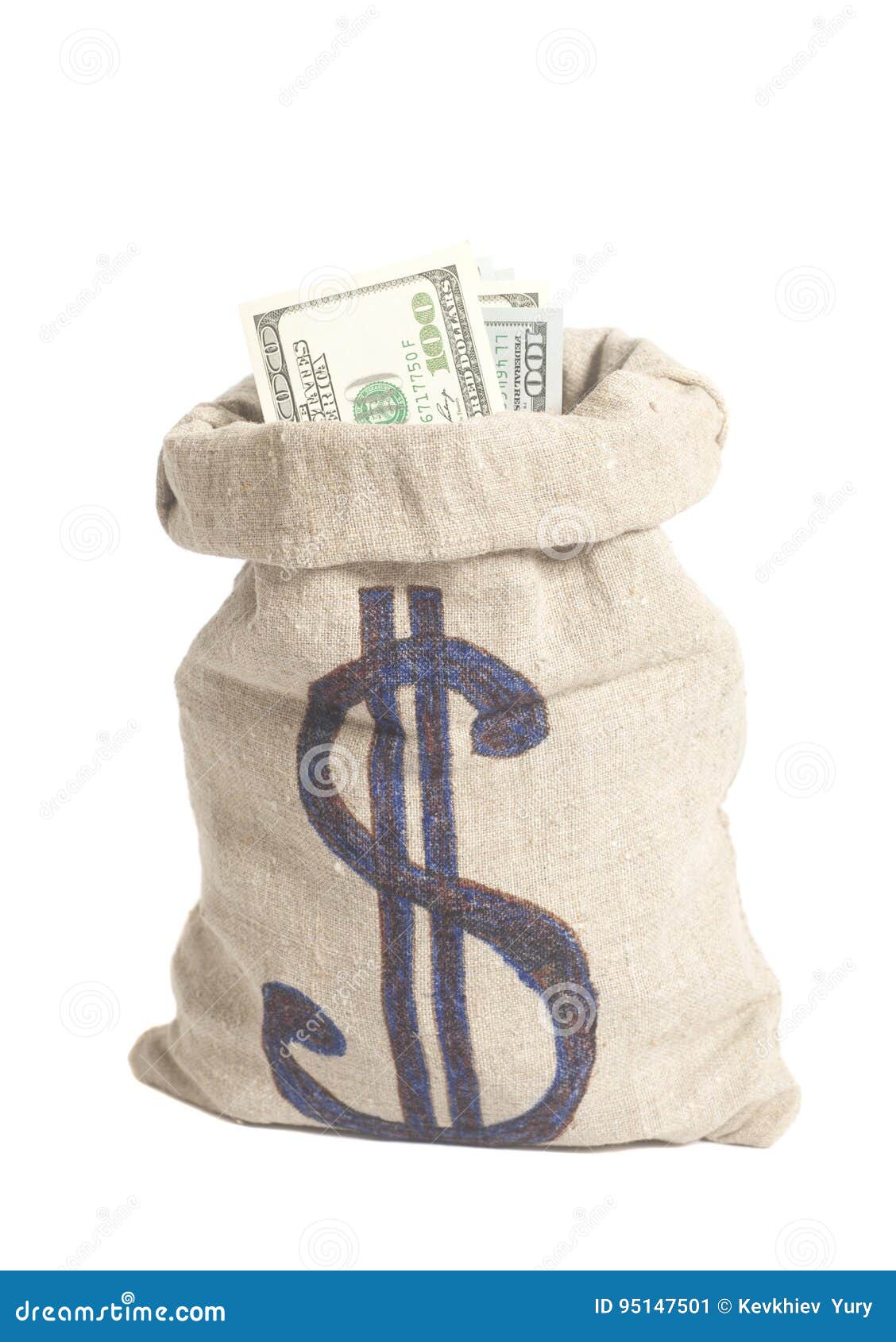 Money Bag with Dollar Symbol Stock Image - Image of finances, loan ...