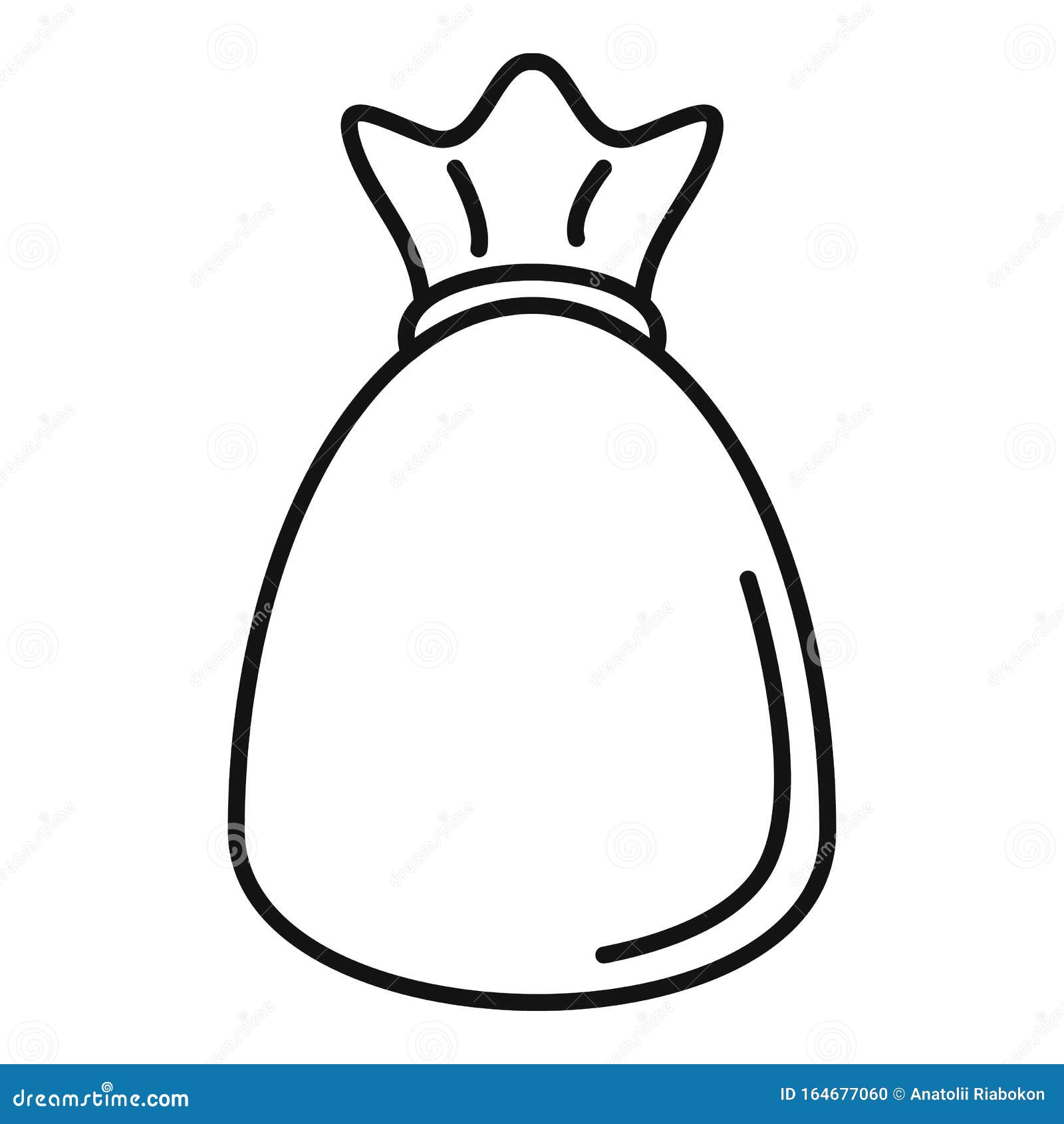 Money Bag Icon, Outline Style Stock Vector - Illustration of business ...