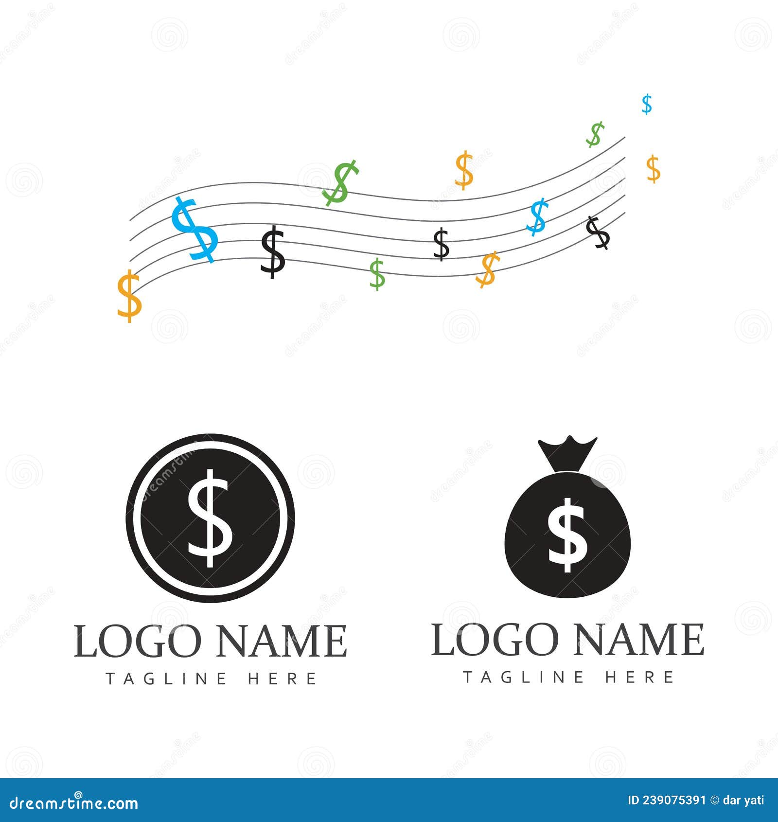 Money Bag Icon Template Vector Stock Vector - Illustration of market ...