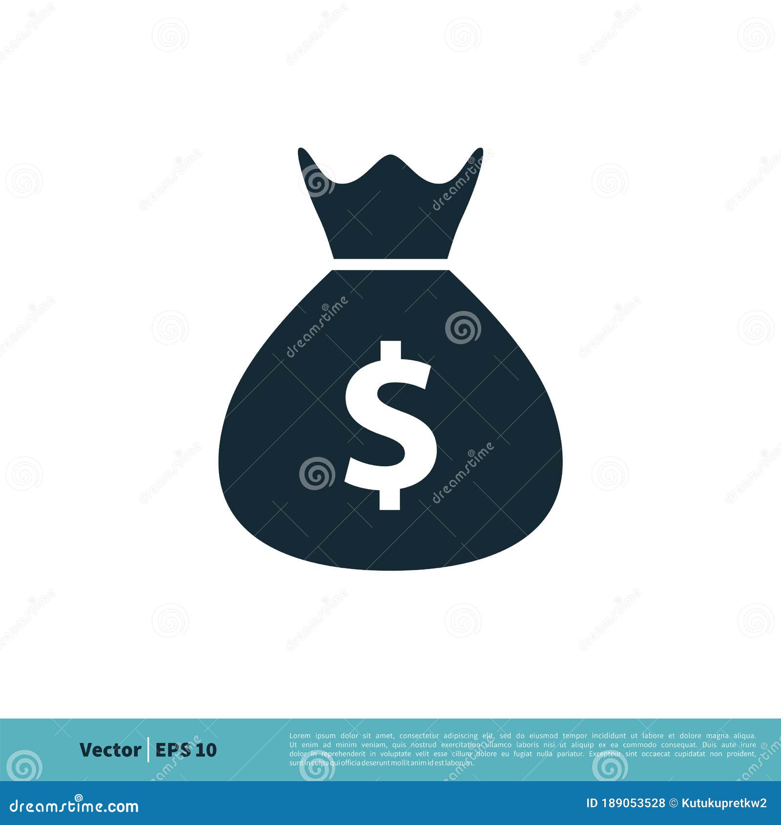 Money Bag Icon Vector Logo Template Illustration Design. Vector EPS 10 ...