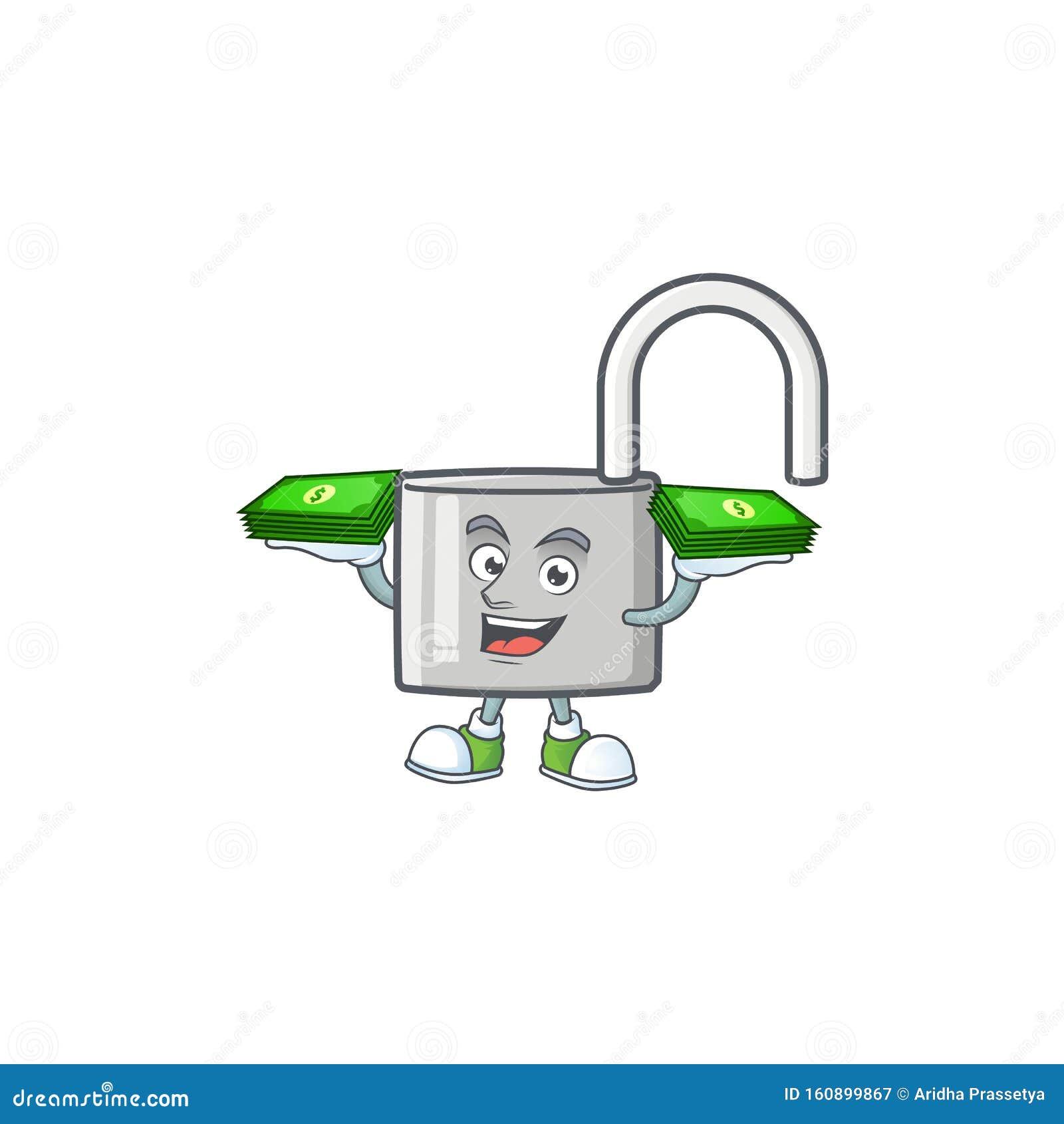 With Money Bag Silver Unlock Key for Security Private Stock Vector ...