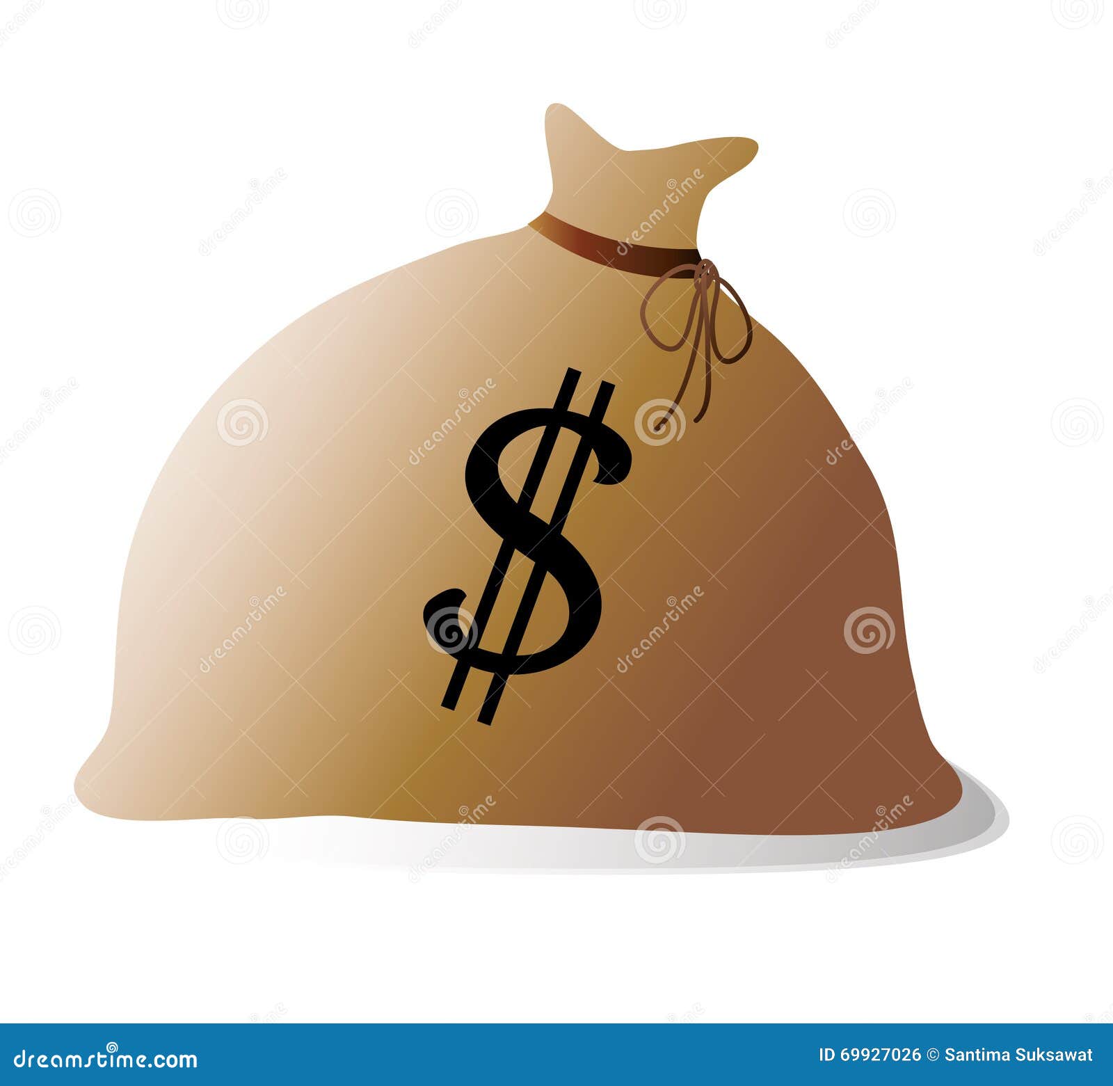 Money bags vector stock vector. Illustration of coin - 69927026