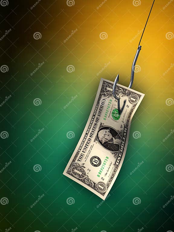 Money bait stock illustration. Illustration of hook, market - 7082908