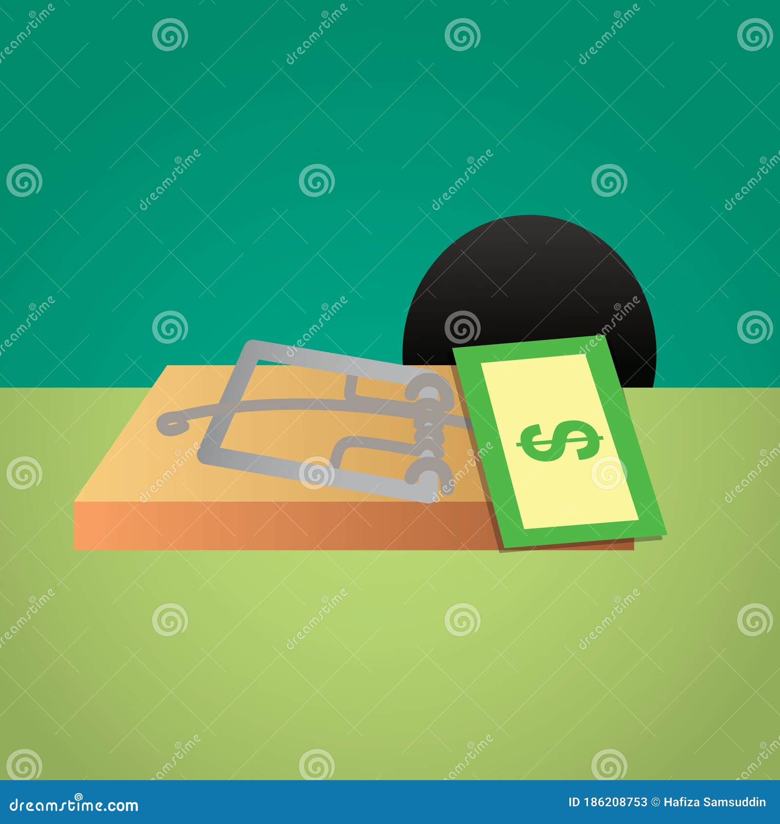 Money Bait. Vector Illustration Decorative Design Stock Vector ...