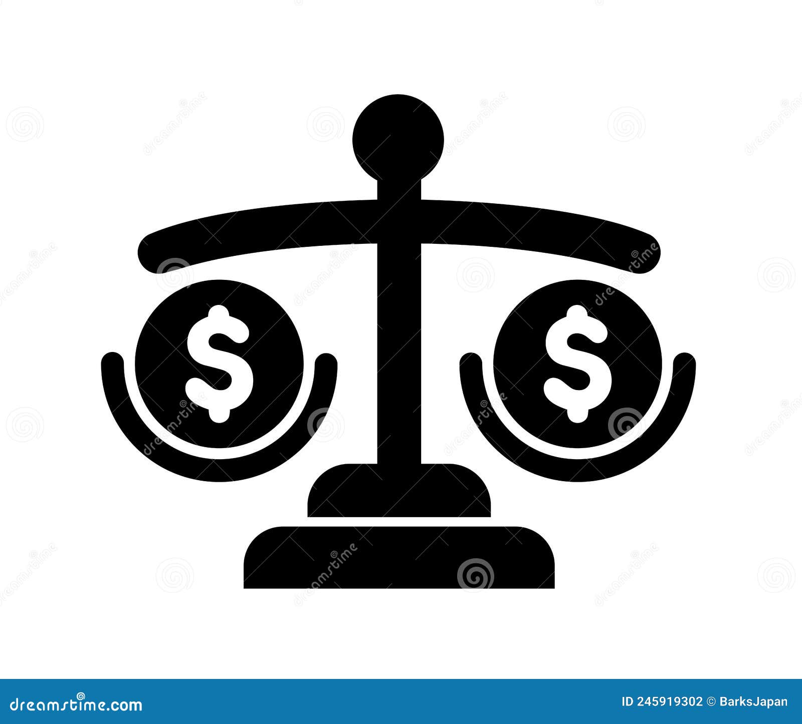 Money Balance Vector Icon Illustration Stock Vector - Illustration of ...