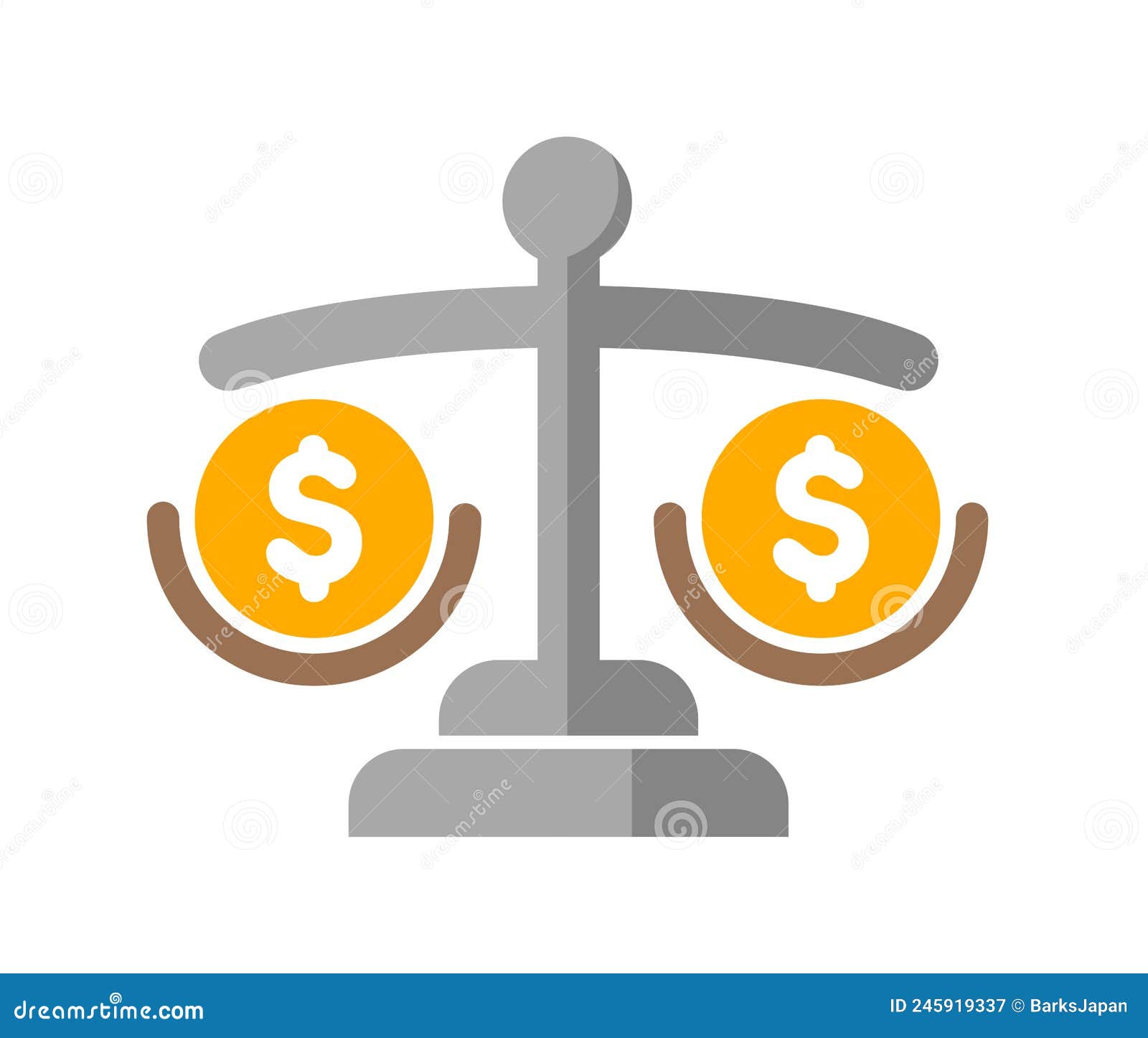 Money Balance Vector Icon Illustration Stock Vector - Illustration of ...