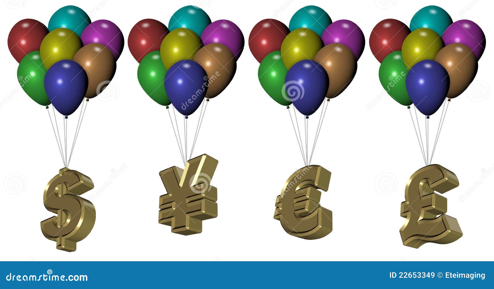 Money balloons stock illustration. Illustration of commerce - 22653349