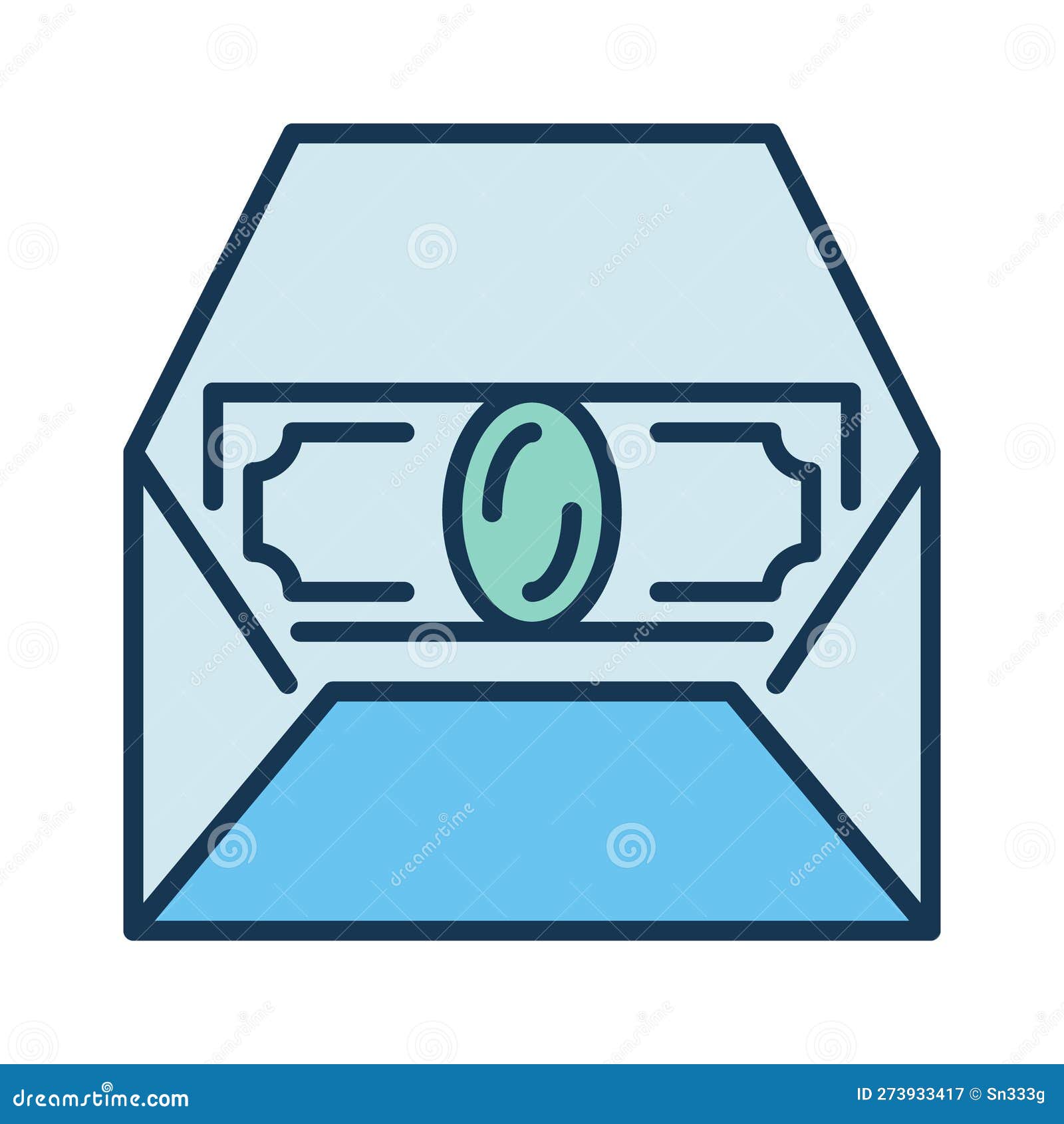 Money Banknote in Envelope Vector Savings Concept Colored Icon Stock ...