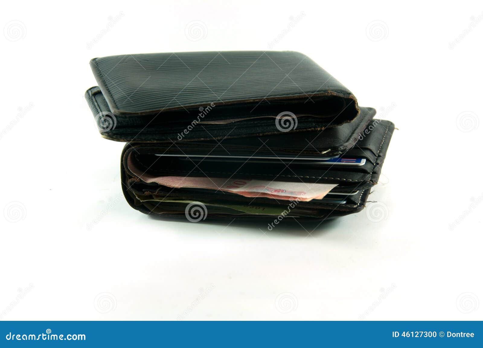 Money banknote in wallet stock photo. Image of paper - 46127300