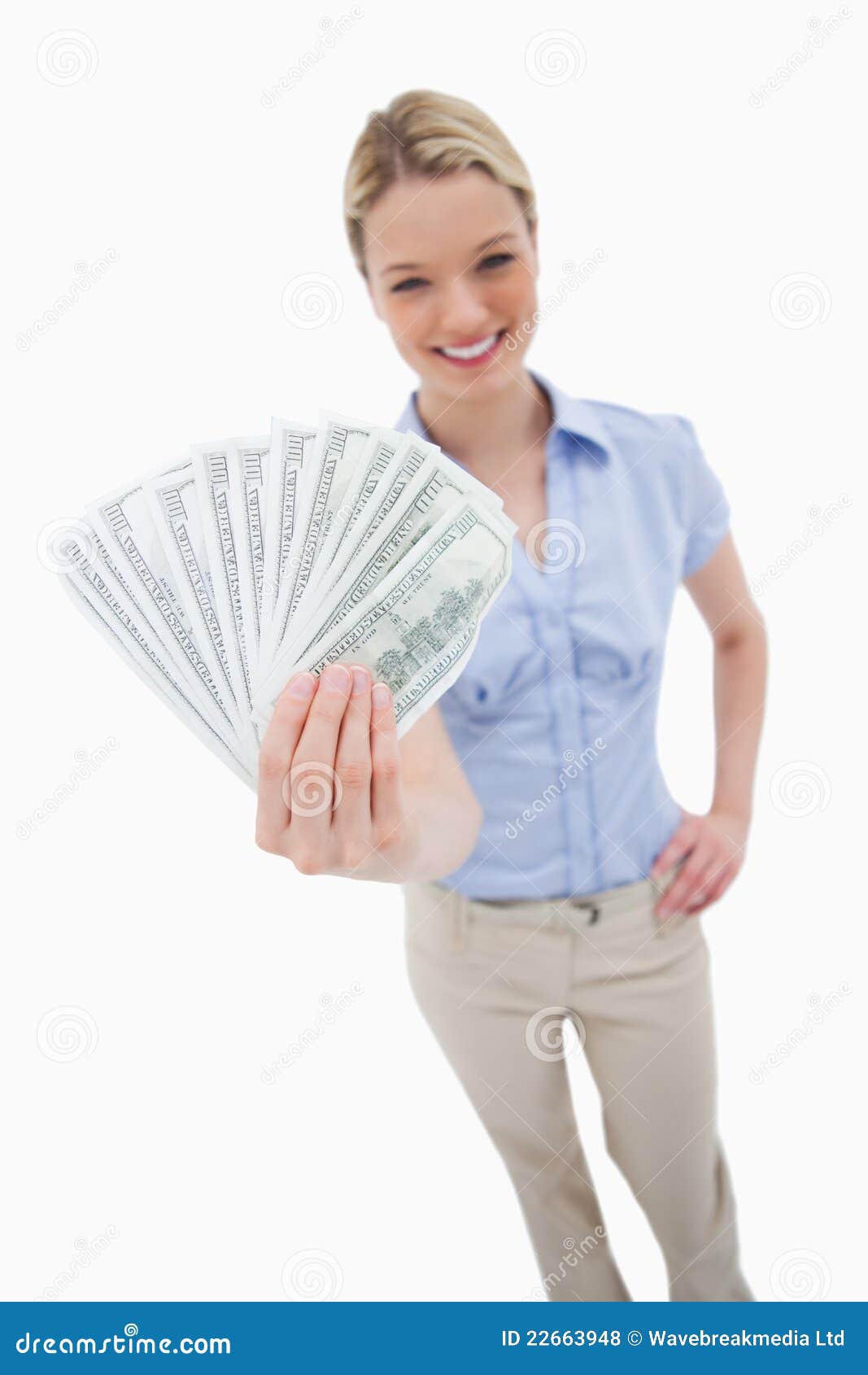 Money being held by woman stock photo. Image of beauty - 22663948