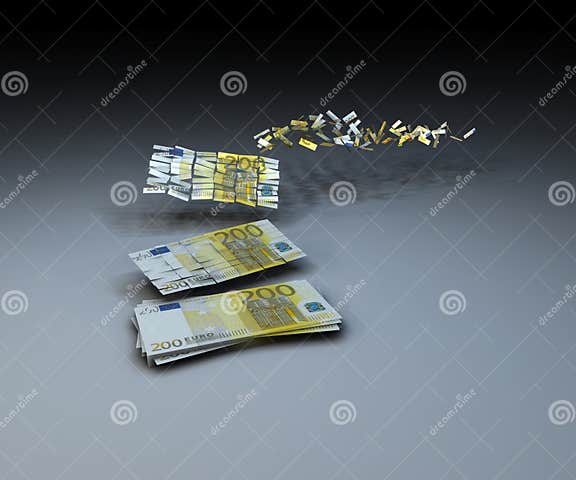 Money being shredded stock illustration. Illustration of asset - 4374064