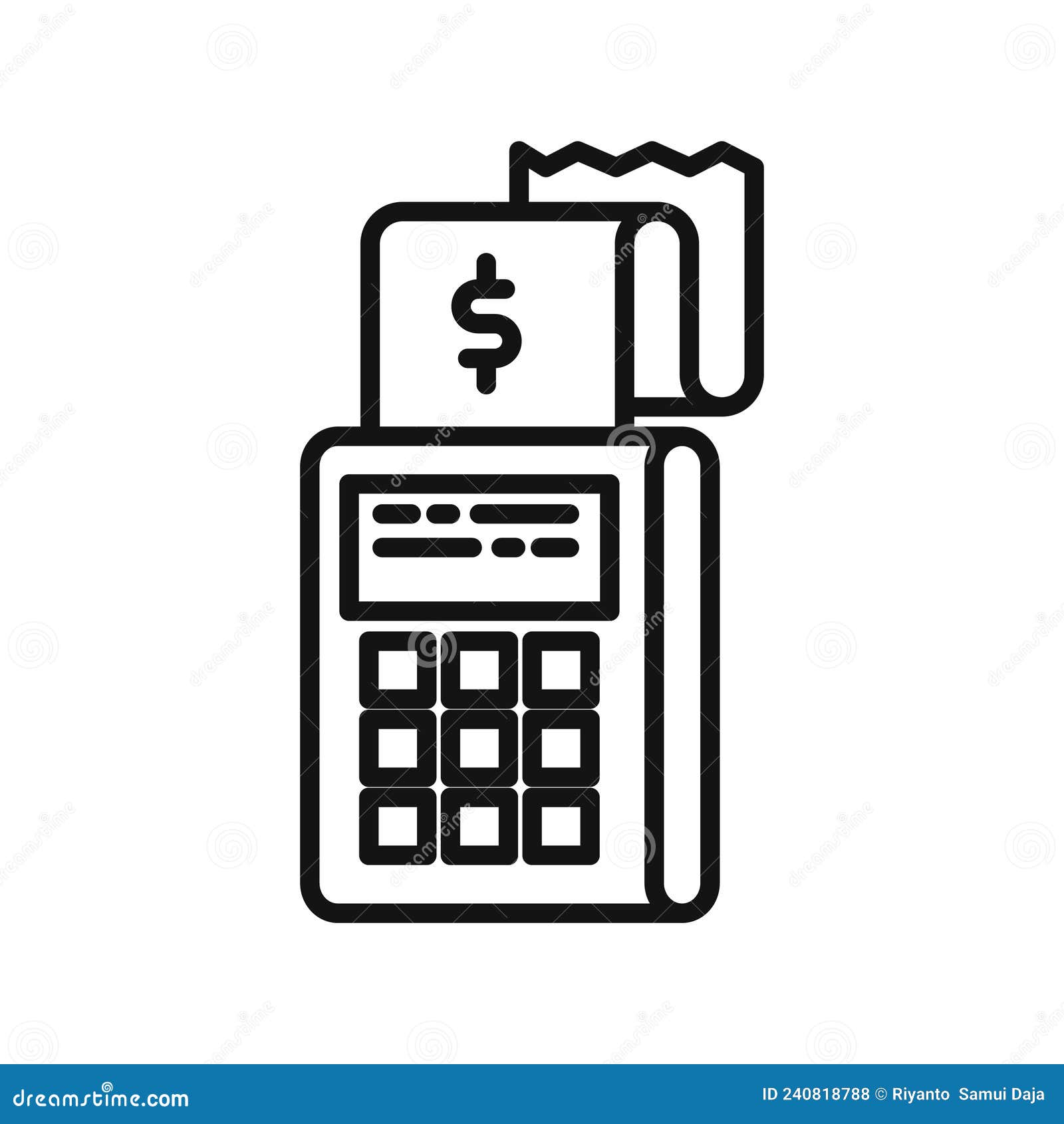Money Billing Icon Color Illustration Design Stock Vector ...