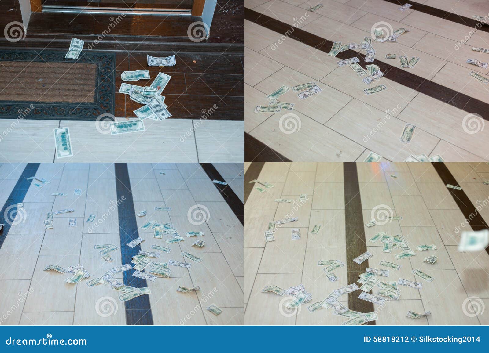 Money bills on the floor stock photo. Image of dollar - 58818212