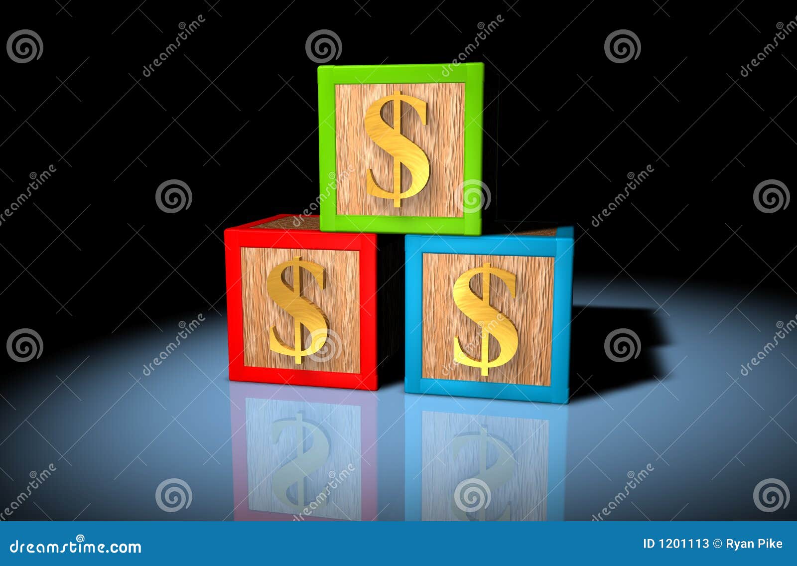 Money Blocks Royalty-Free Stock Photo | CartoonDealer.com #1201113