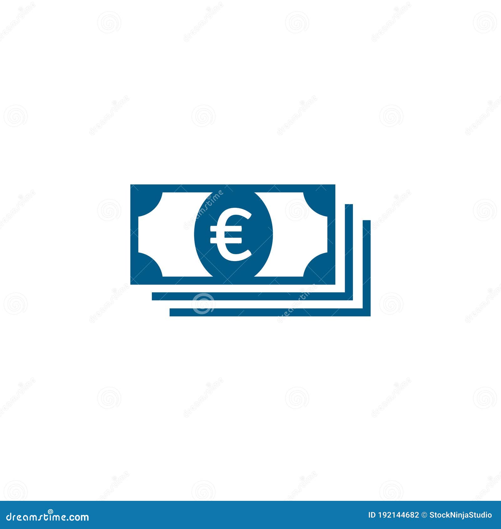 Money Blue Icon on White Background. Blue Flat Style Vector ...