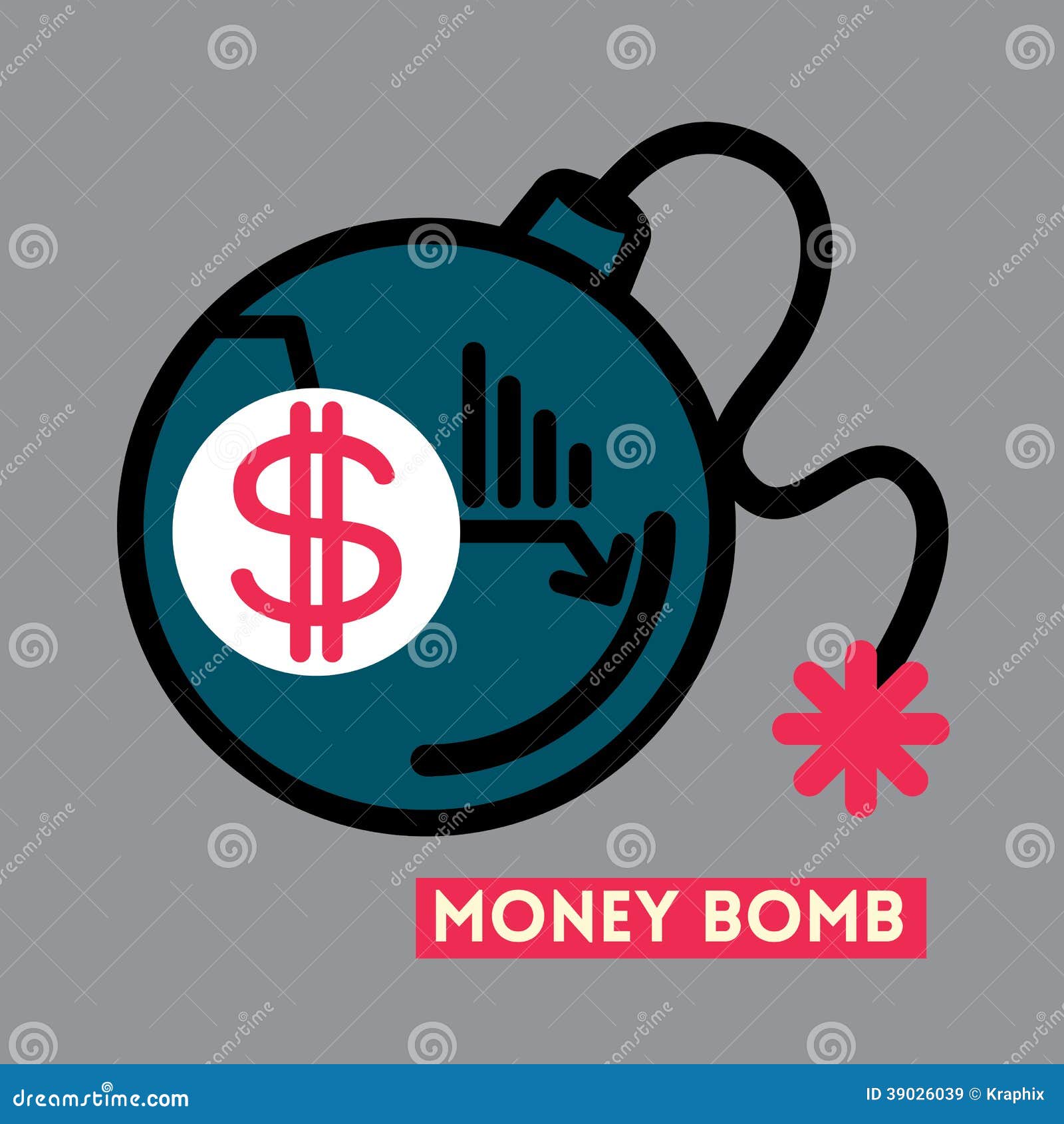 Money Bomb. Money Crisis Concept Illustration | CartoonDealer.com ...