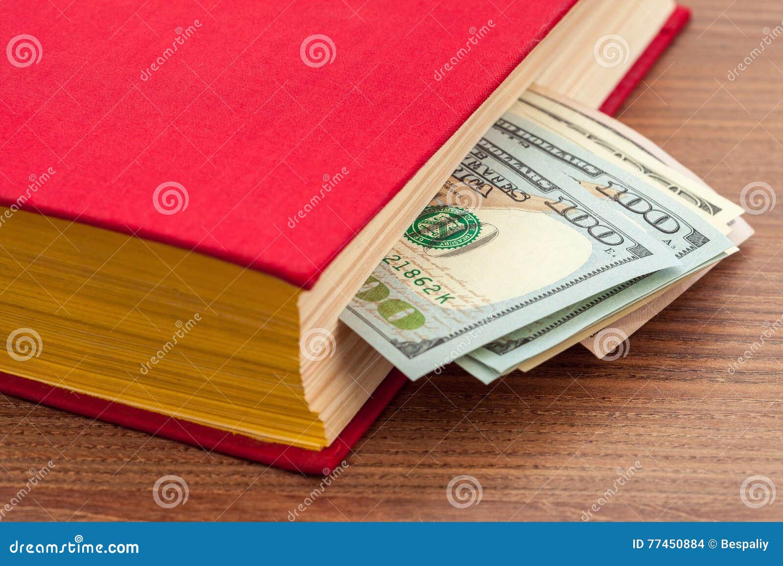 Money in the book. stock photo. Image of board, book - 77450884