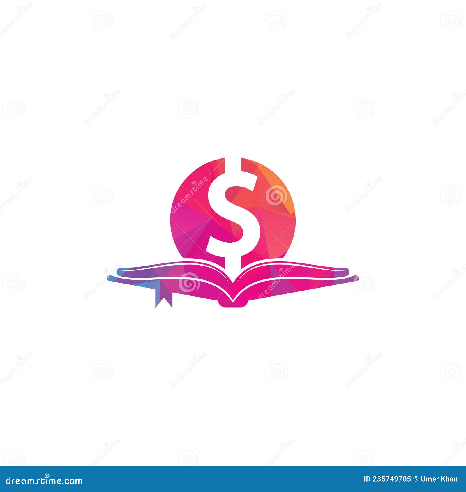 Money Book Icon Logo Design Element. Stock Vector - Illustration of ...