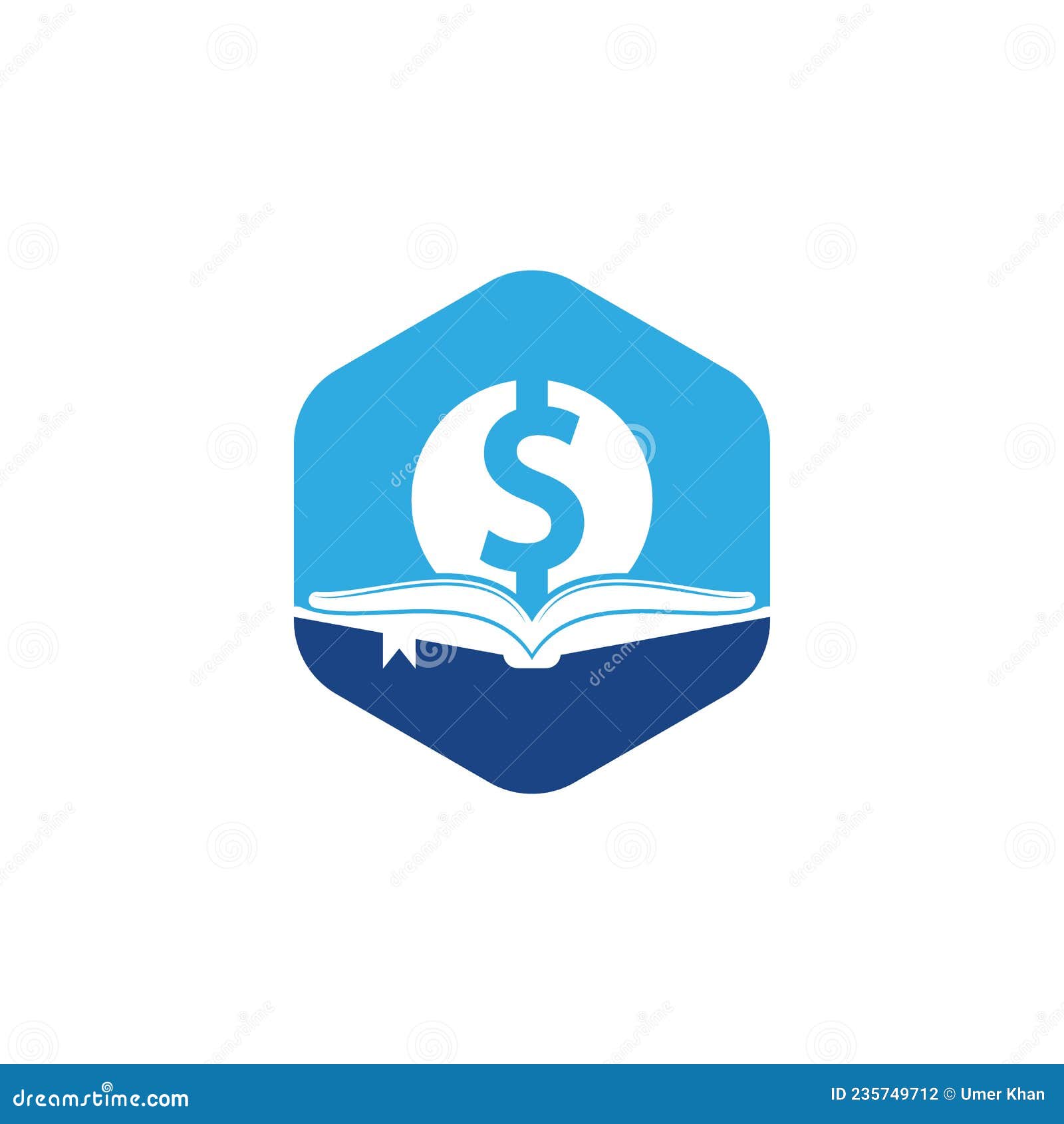 Money Book Icon Logo Design Element. Stock Vector - Illustration of ...