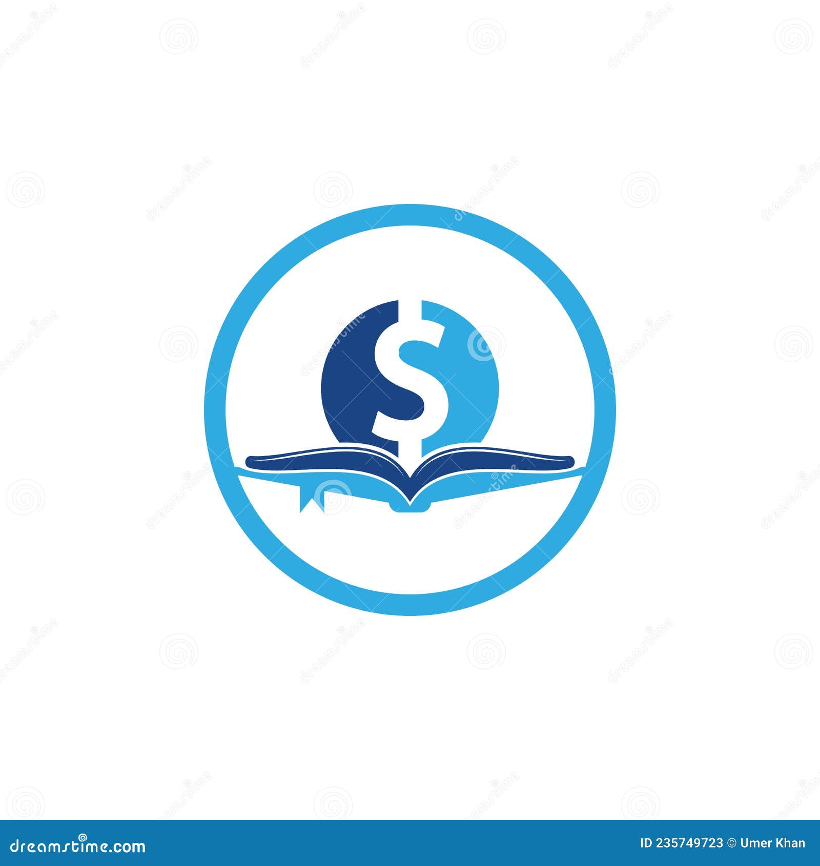 Money Book Icon Logo Design Element. Stock Vector - Illustration of ...