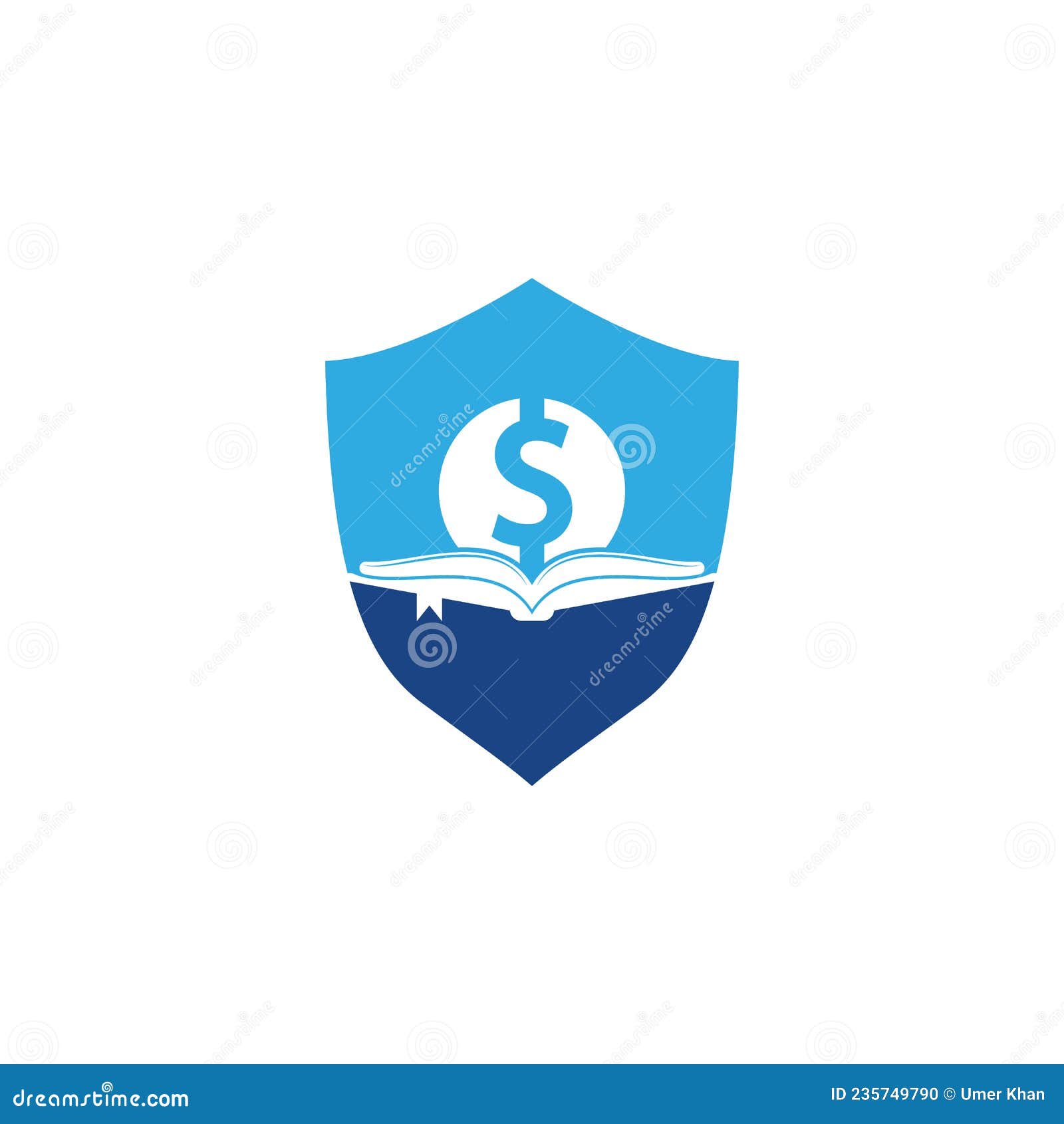 Money Book Icon Logo Design Element. Stock Vector - Illustration of ...